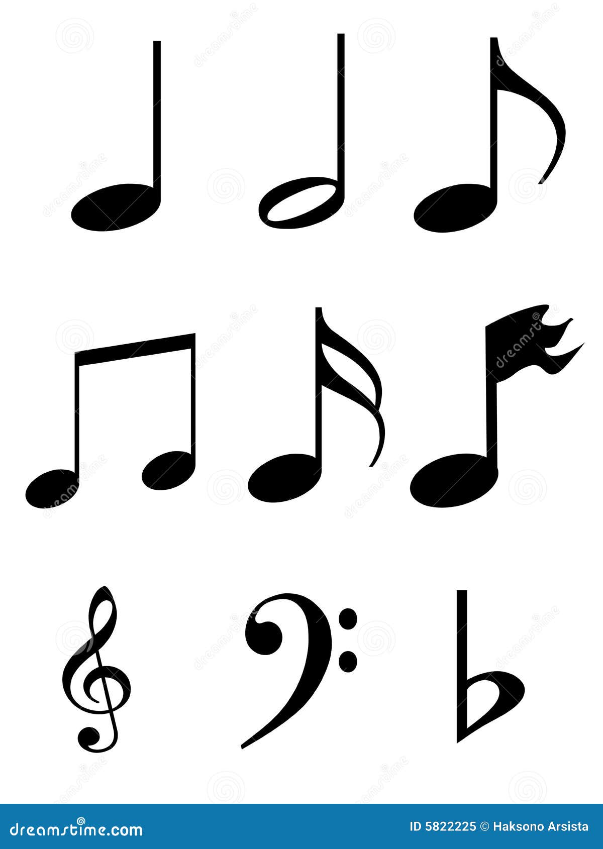 Note simbol stock illustration. Illustration of sharps - 5822225