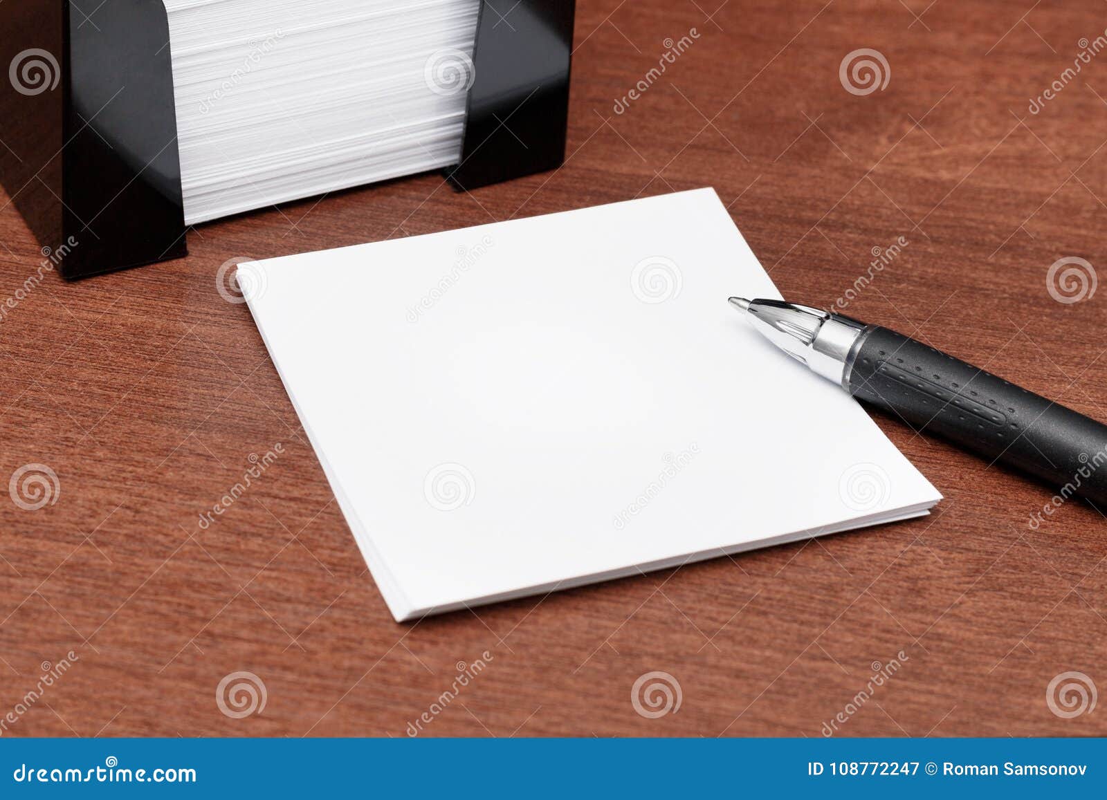 A Note on a Small Piece of Paper on the Table Stock Image - Image of ...