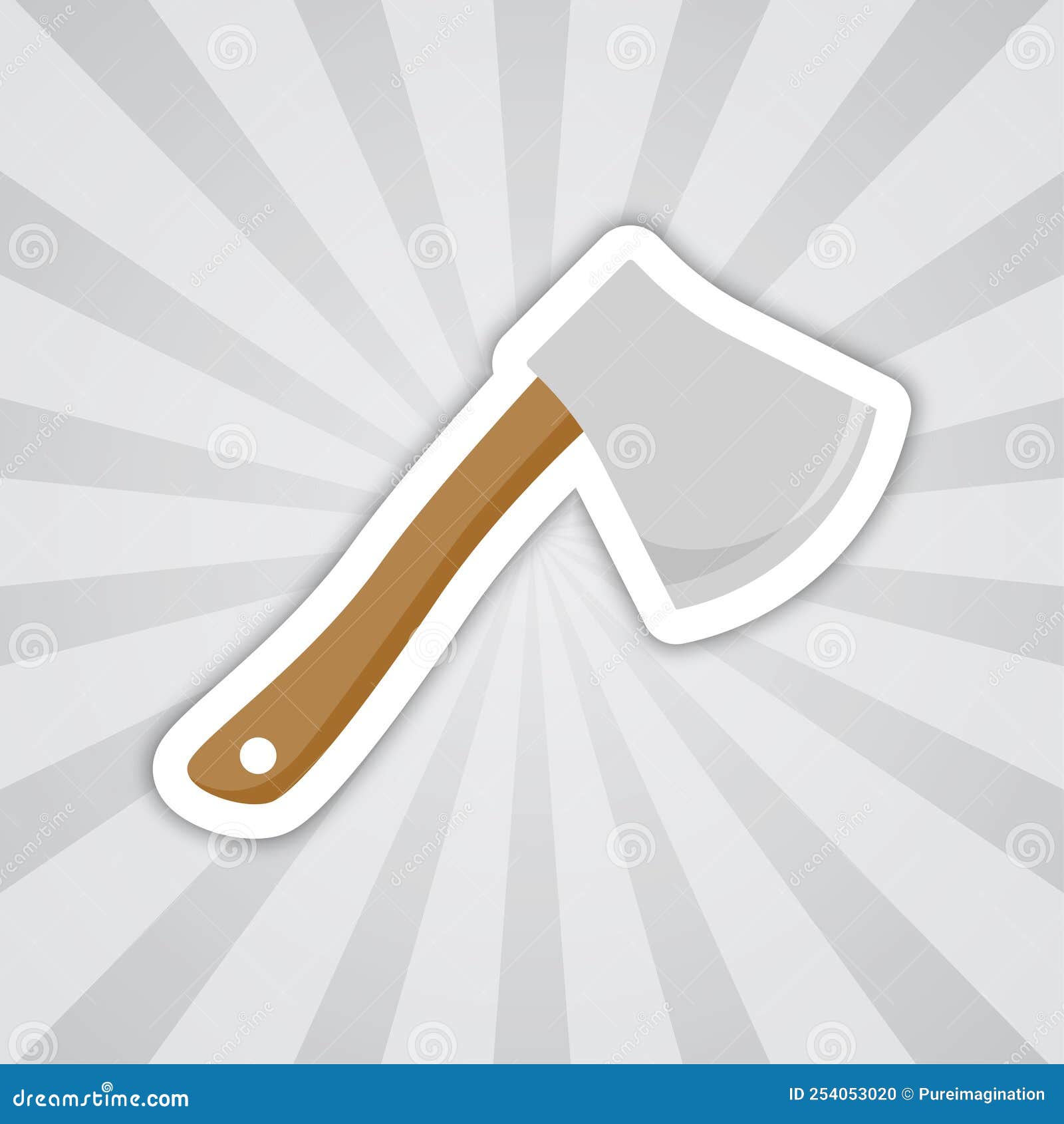 Note Sticker with Axe, Vector Stock Vector - Illustration of motivation ...
