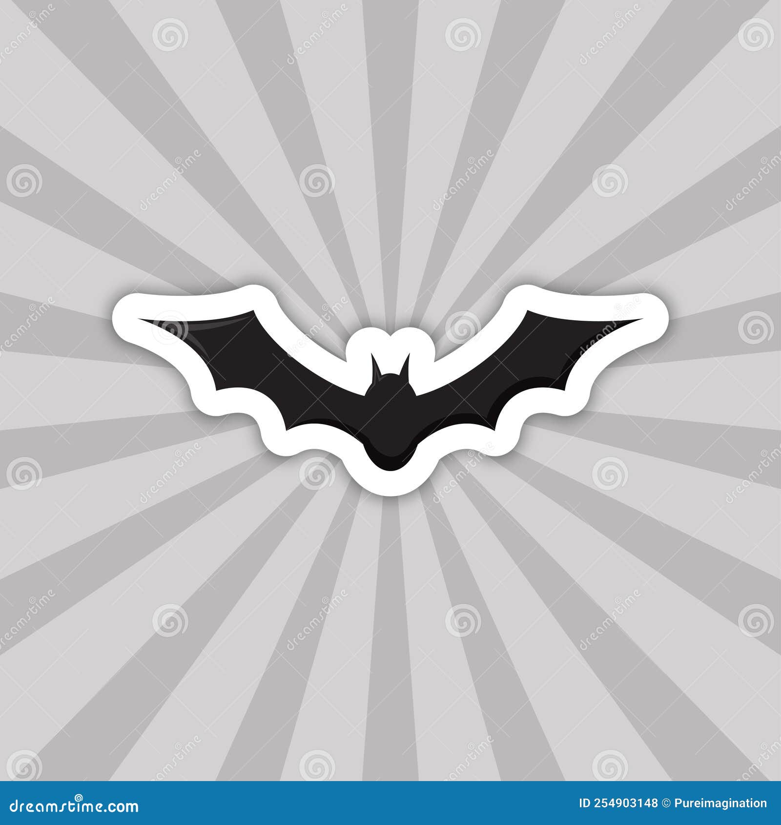 Note Sticker with Bat, Vector Stock Vector - Illustration of gothic ...