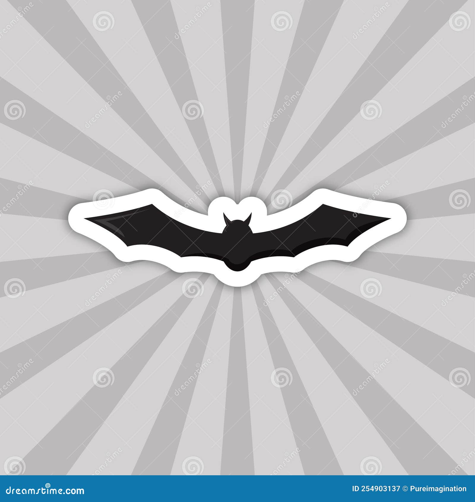 Note Sticker with Bat, Vector Stock Vector - Illustration of comic ...