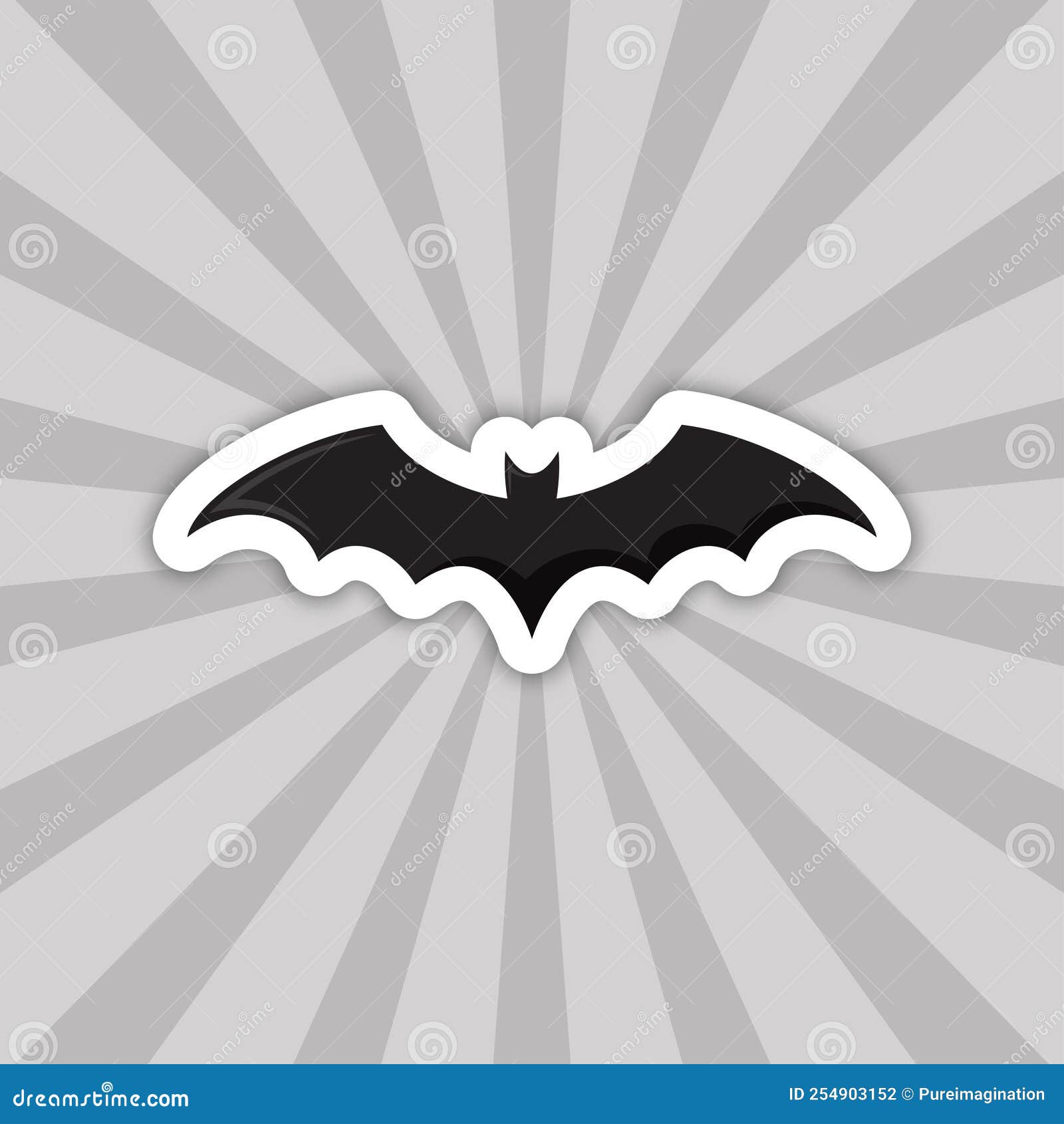 Note Sticker with Bat, Vector Stock Vector - Illustration of creepy ...