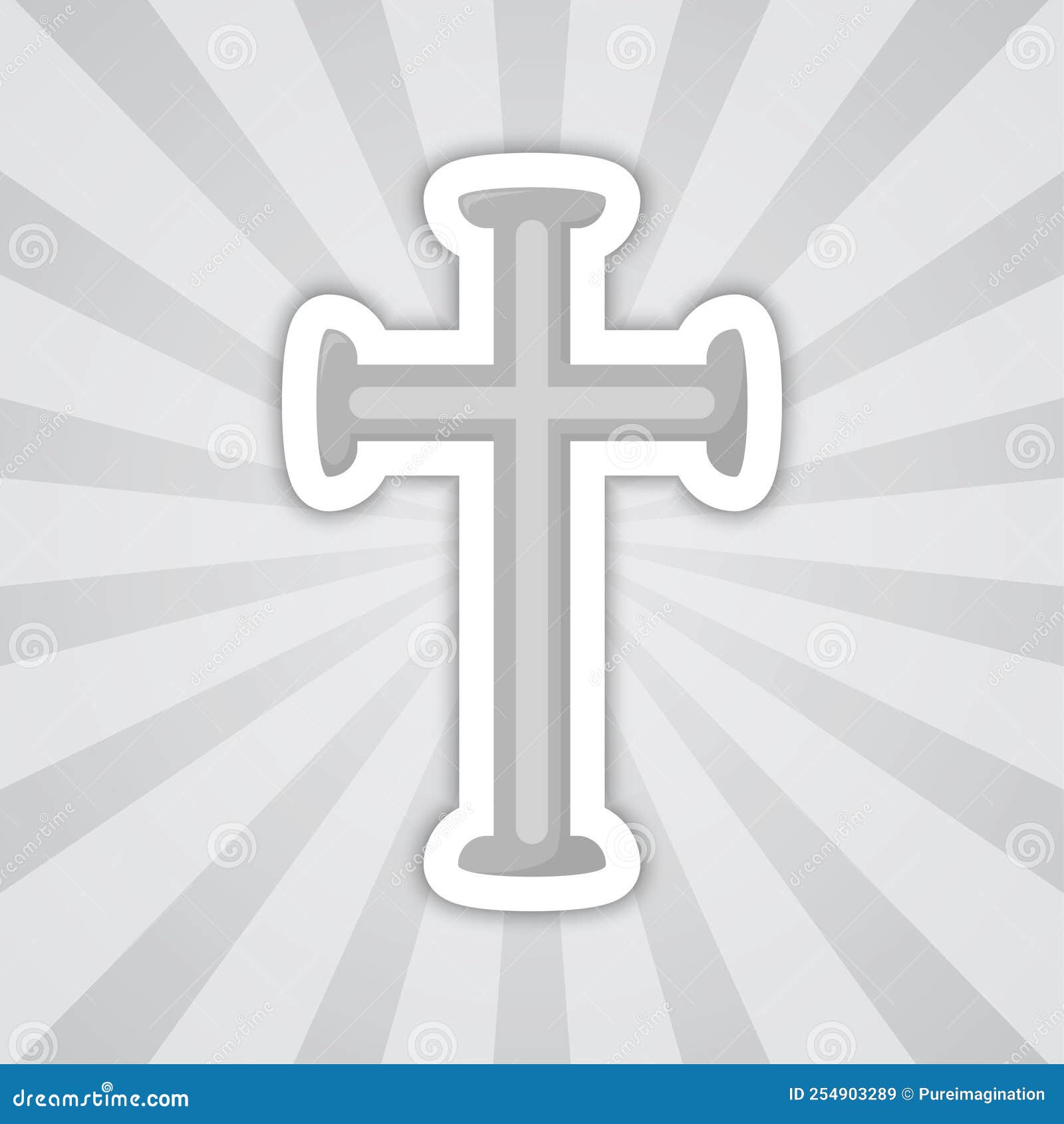 Note Sticker with Christian Cross, Vector Stock Vector - Illustration ...
