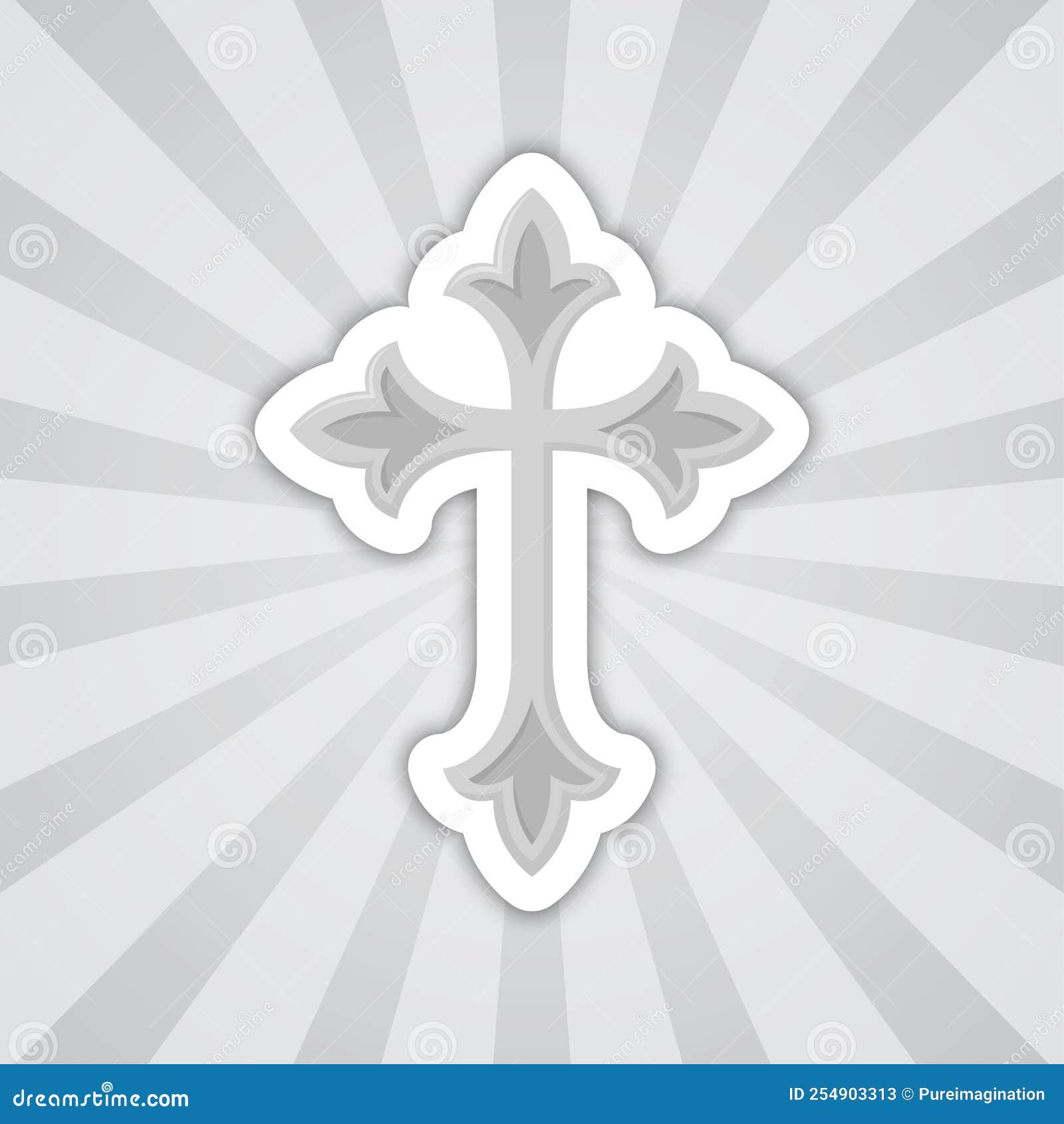 Note Sticker with Christian Cross, Vector Stock Vector - Illustration ...