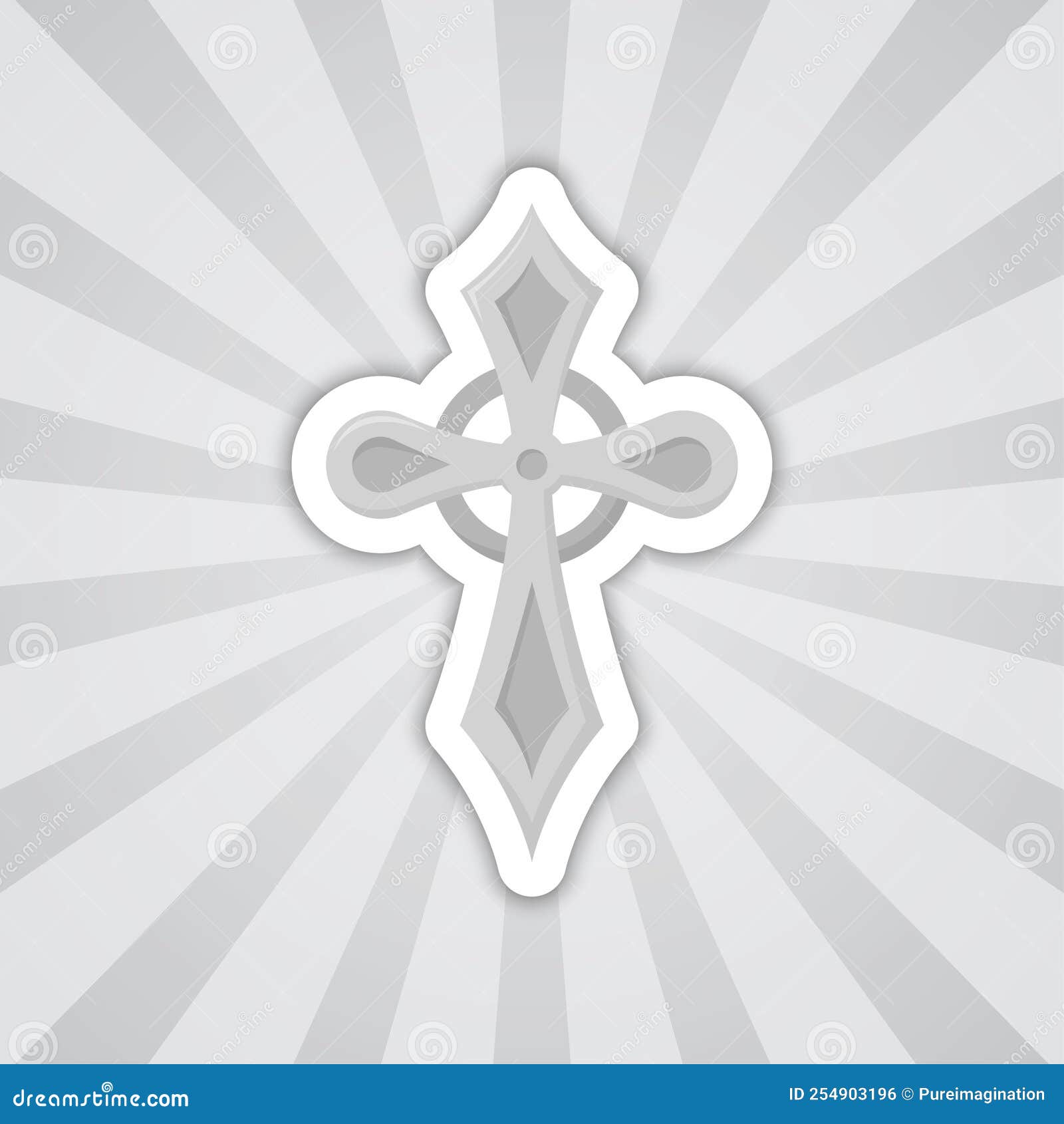 Note Sticker with Christian Cross, Vector Stock Vector - Illustration ...