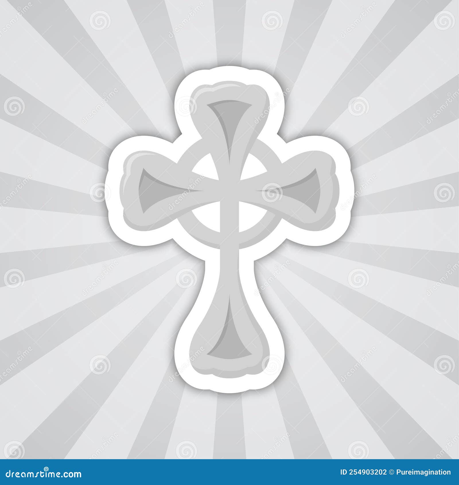 Note Sticker with Christian Cross, Vector Stock Vector - Illustration ...