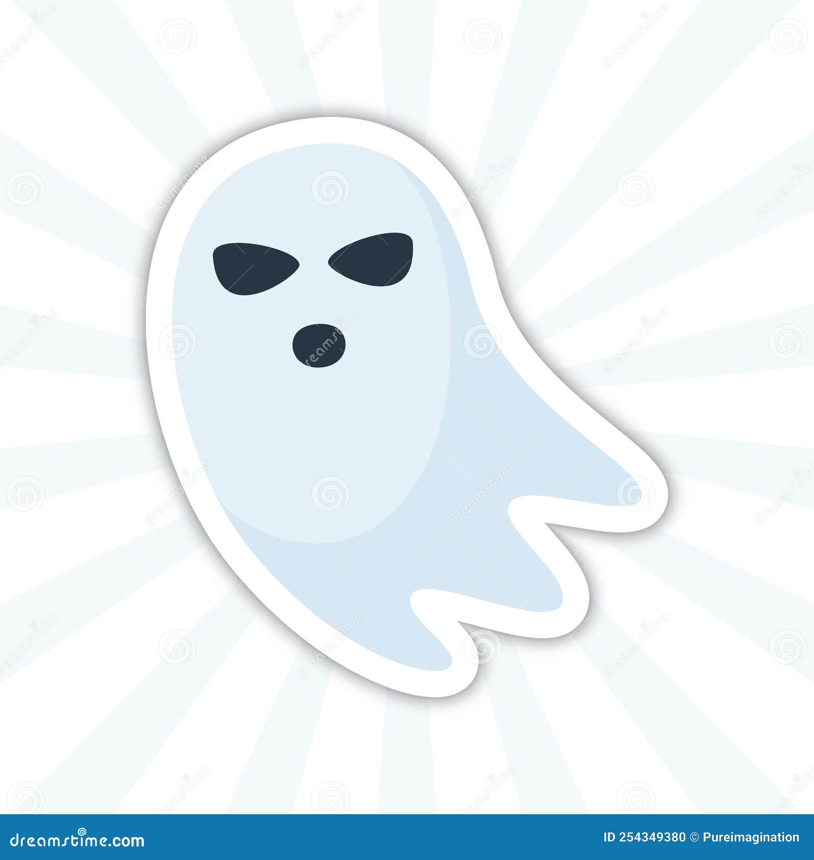 Note Sticker with Ghost, Vector Stock Vector - Illustration of doodle ...