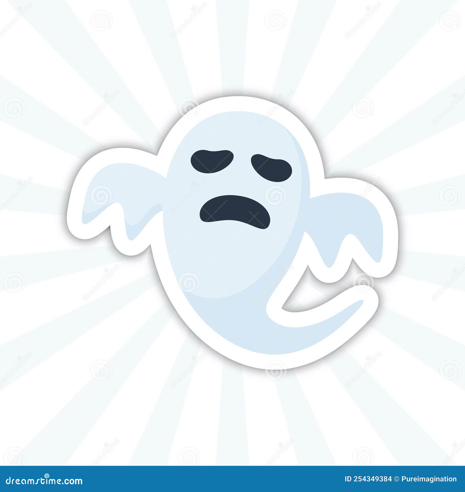 Note Sticker with Ghost, Vector Stock Vector - Illustration of modern ...