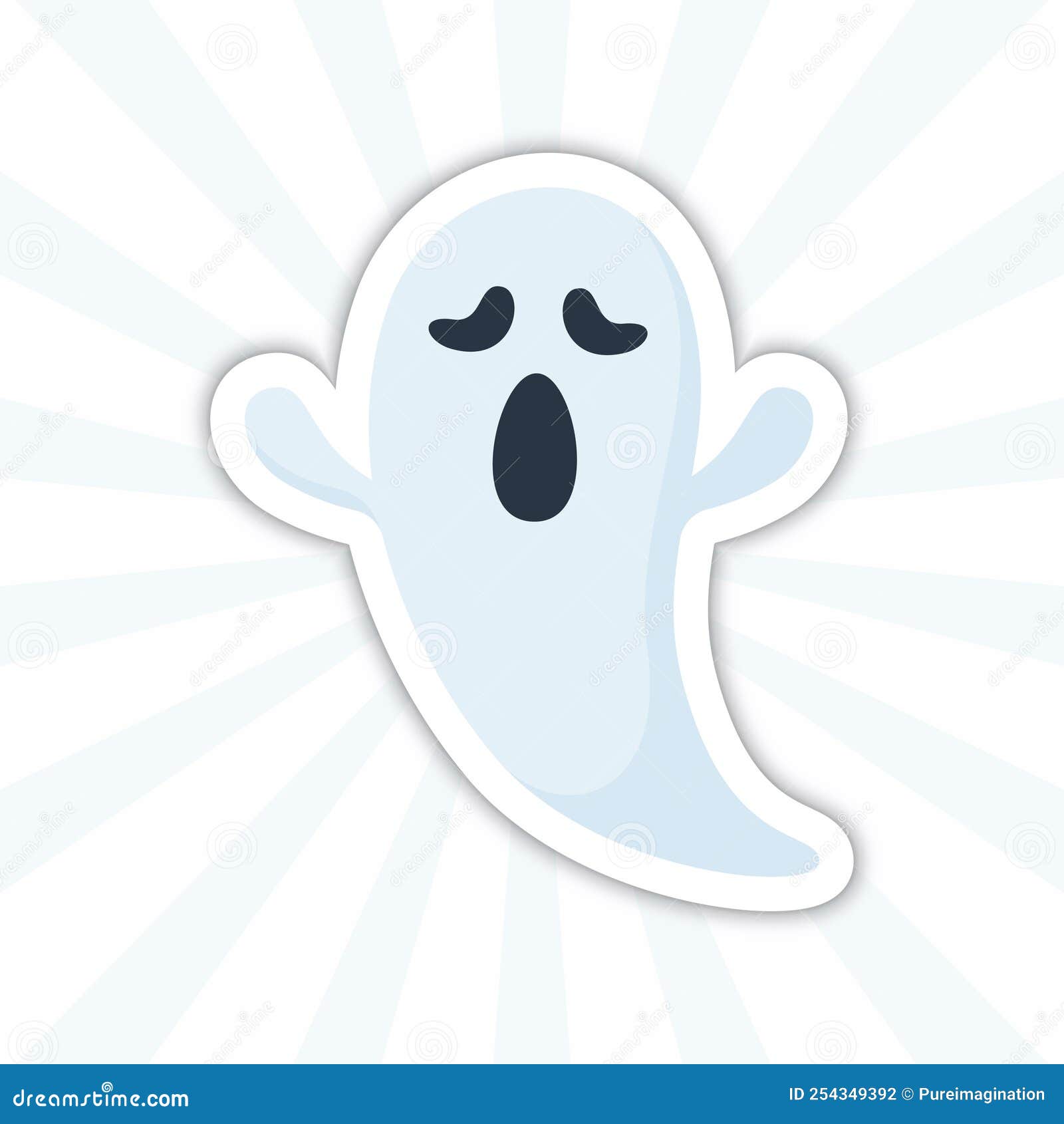 Note Sticker with Ghost, Vector Stock Vector - Illustration of cute ...
