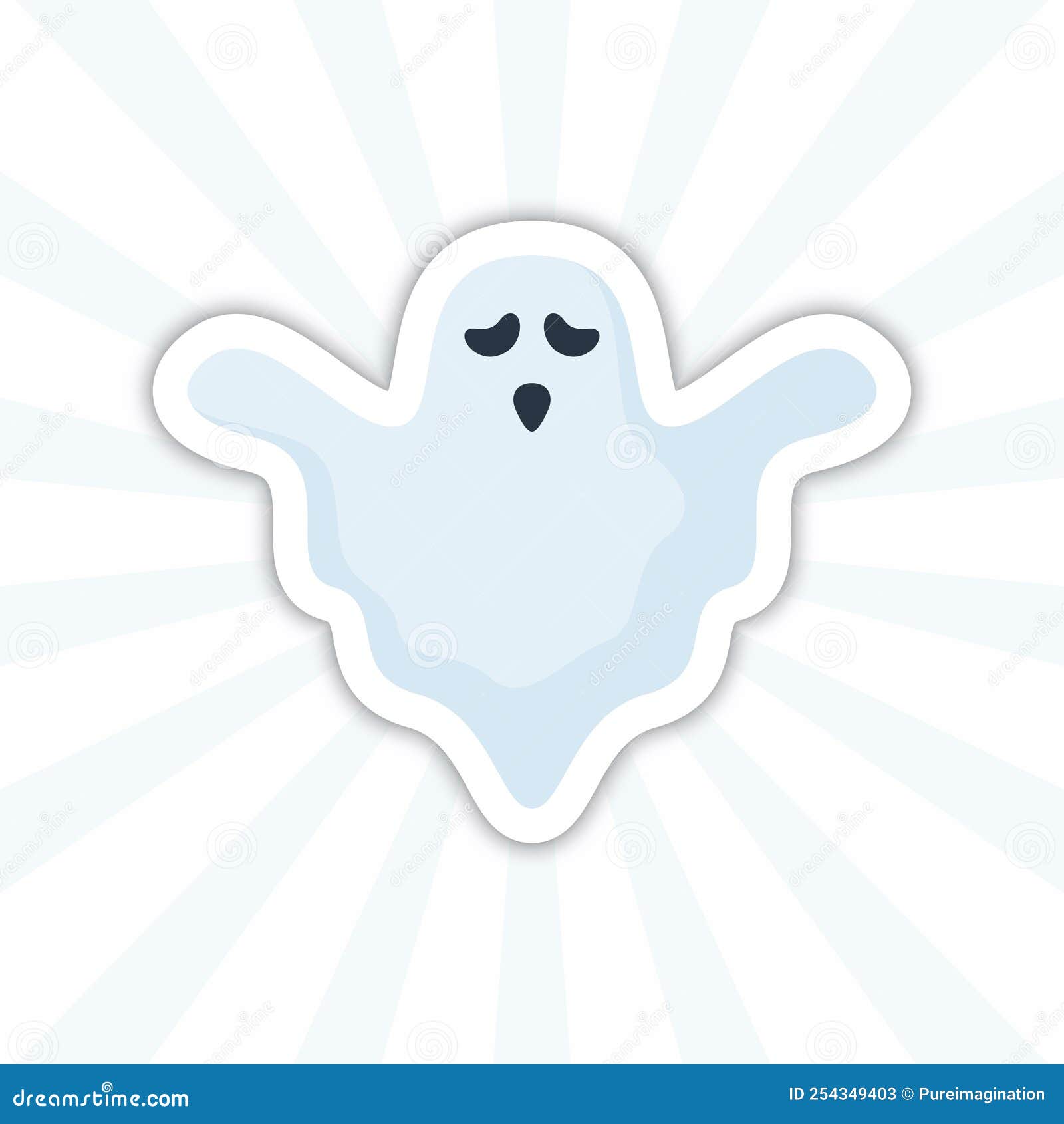 Note Sticker with Ghost, Vector Stock Vector - Illustration of ...