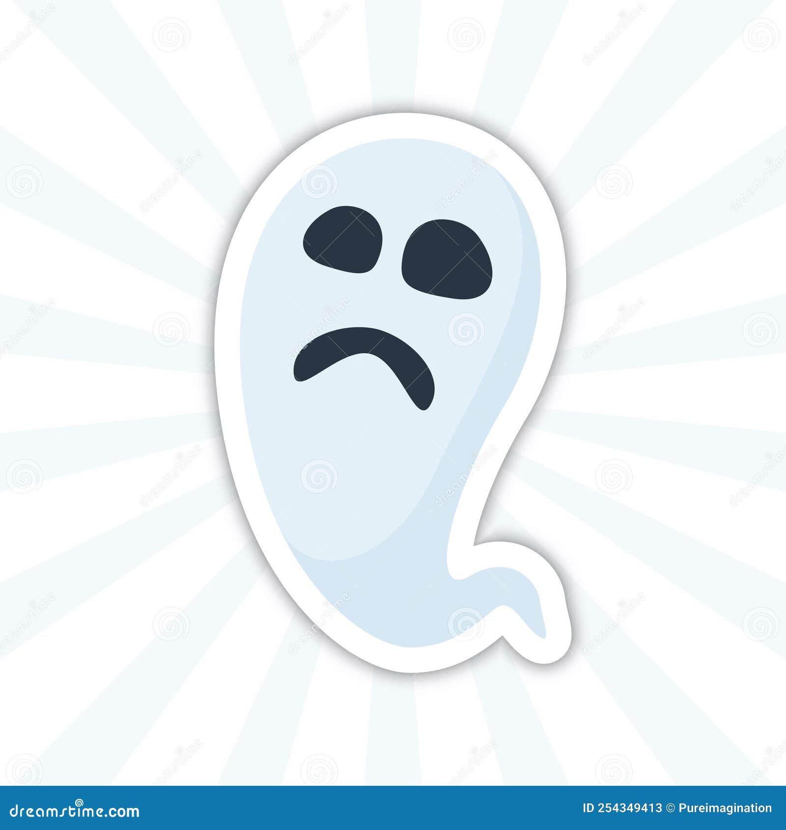Note Sticker with Ghost, Vector Stock Vector - Illustration of horror ...