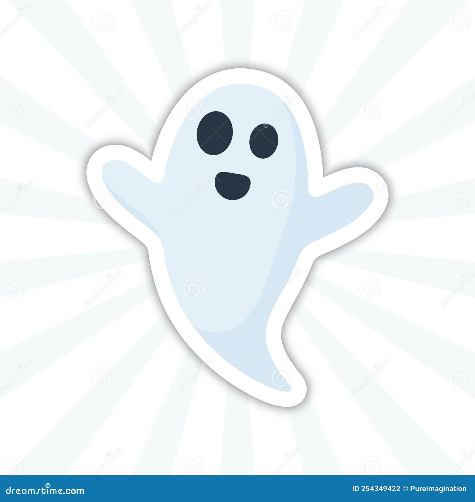 Note Sticker with Ghost, Vector Stock Vector - Illustration of isolated ...
