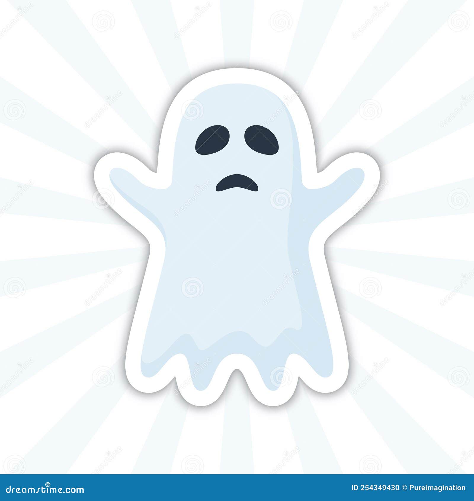 Note Sticker with Ghost, Vector Stock Vector - Illustration of flat ...