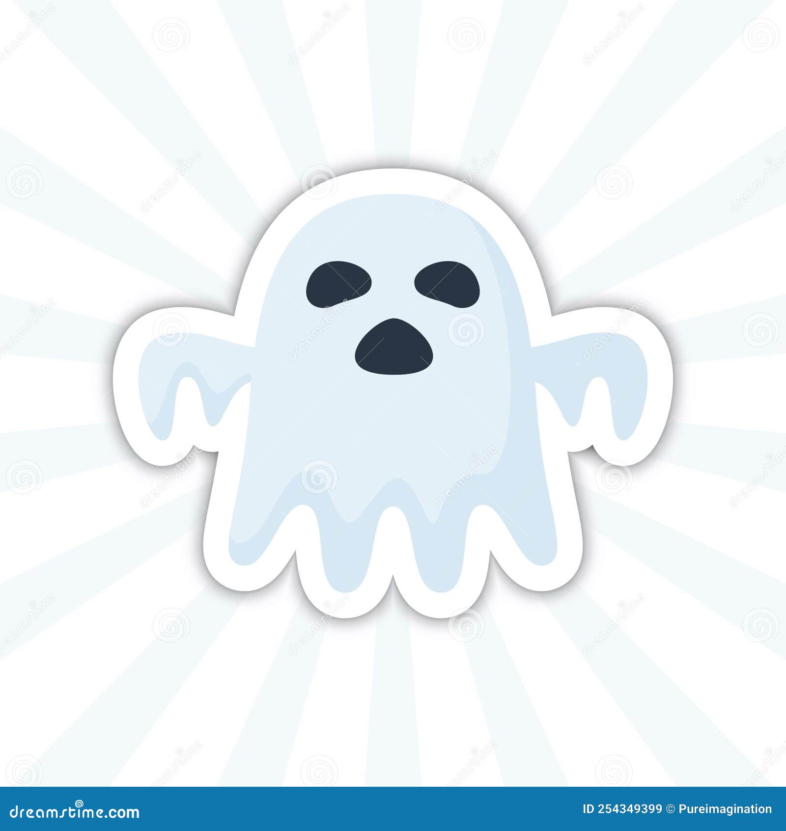 Note Sticker with Ghost, Vector Stock Vector - Illustration of enjoy ...