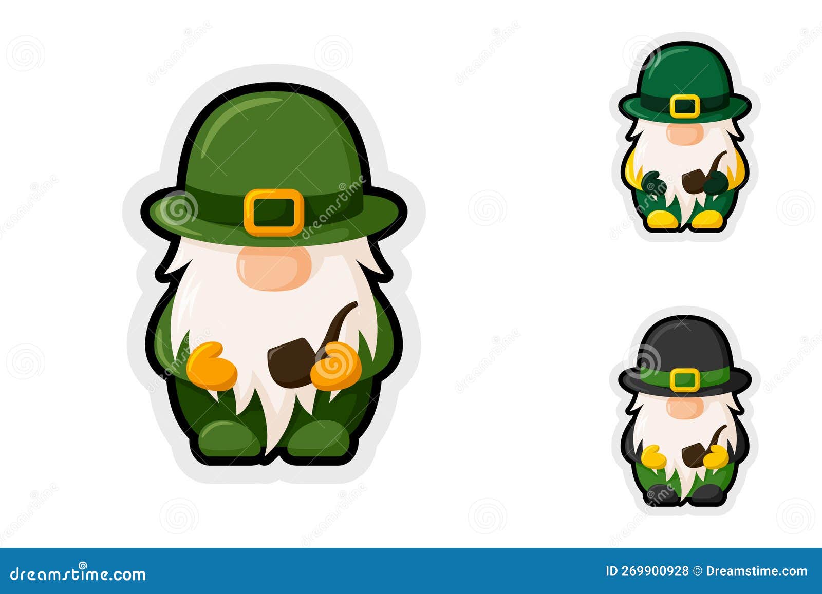 Note Sticker Set with Leprechaun Stock Vector - Illustration of ...