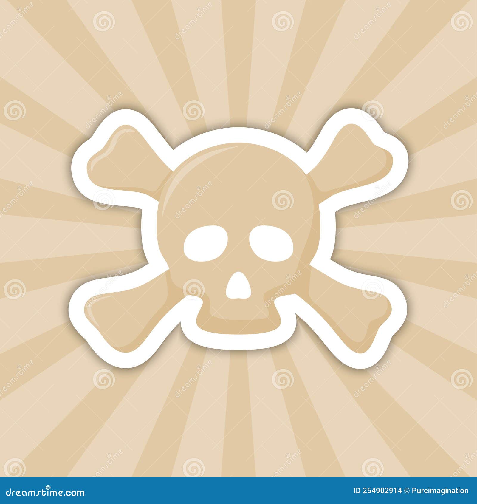 Note Sticker with Skull and Crossbones, Vector Stock Vector ...
