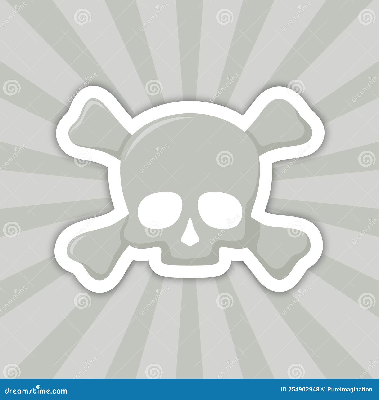 Note Sticker with Skull and Crossbones, Vector Stock Vector ...
