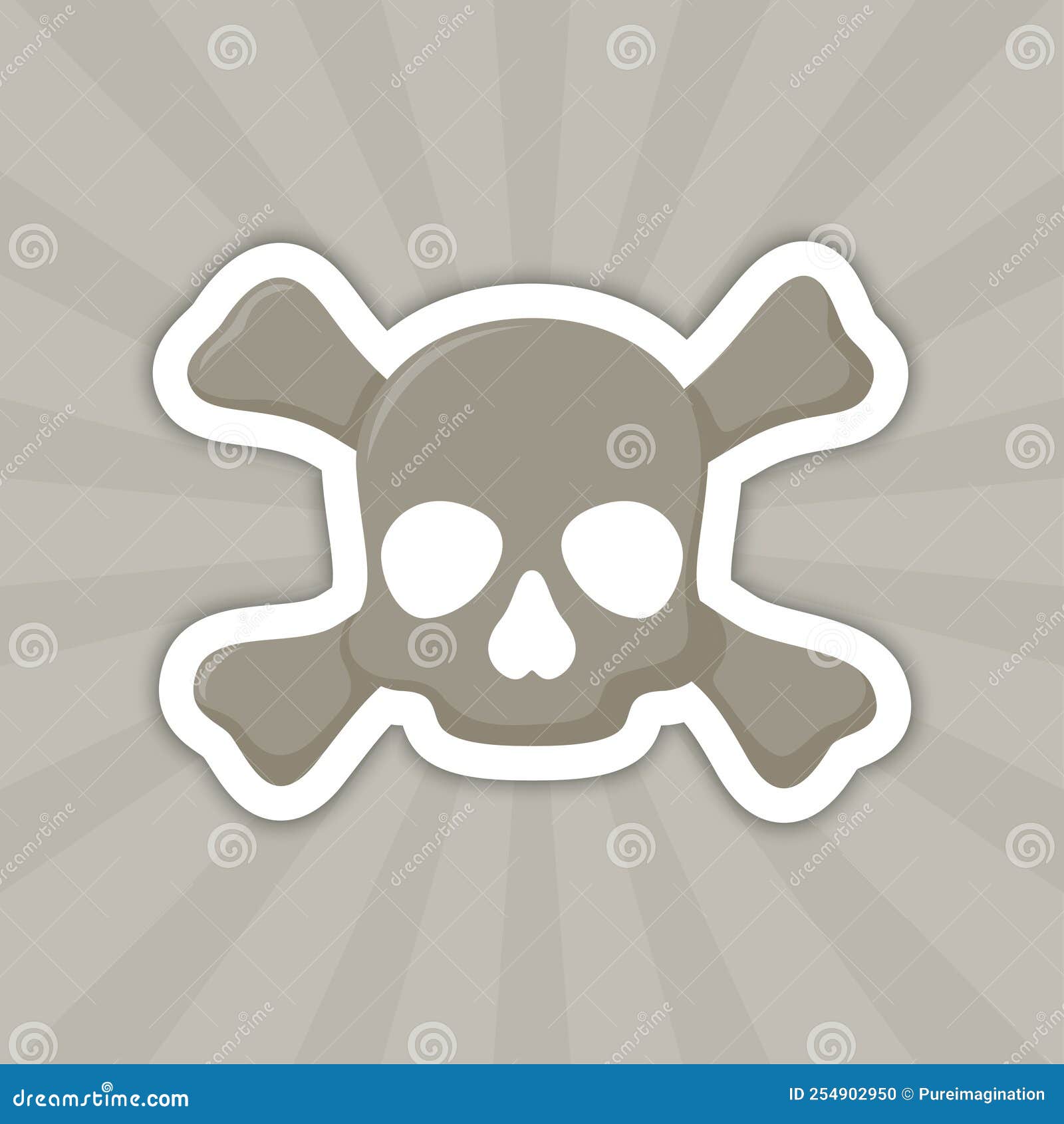 Note Sticker with Skull and Crossbones, Vector Stock Vector ...