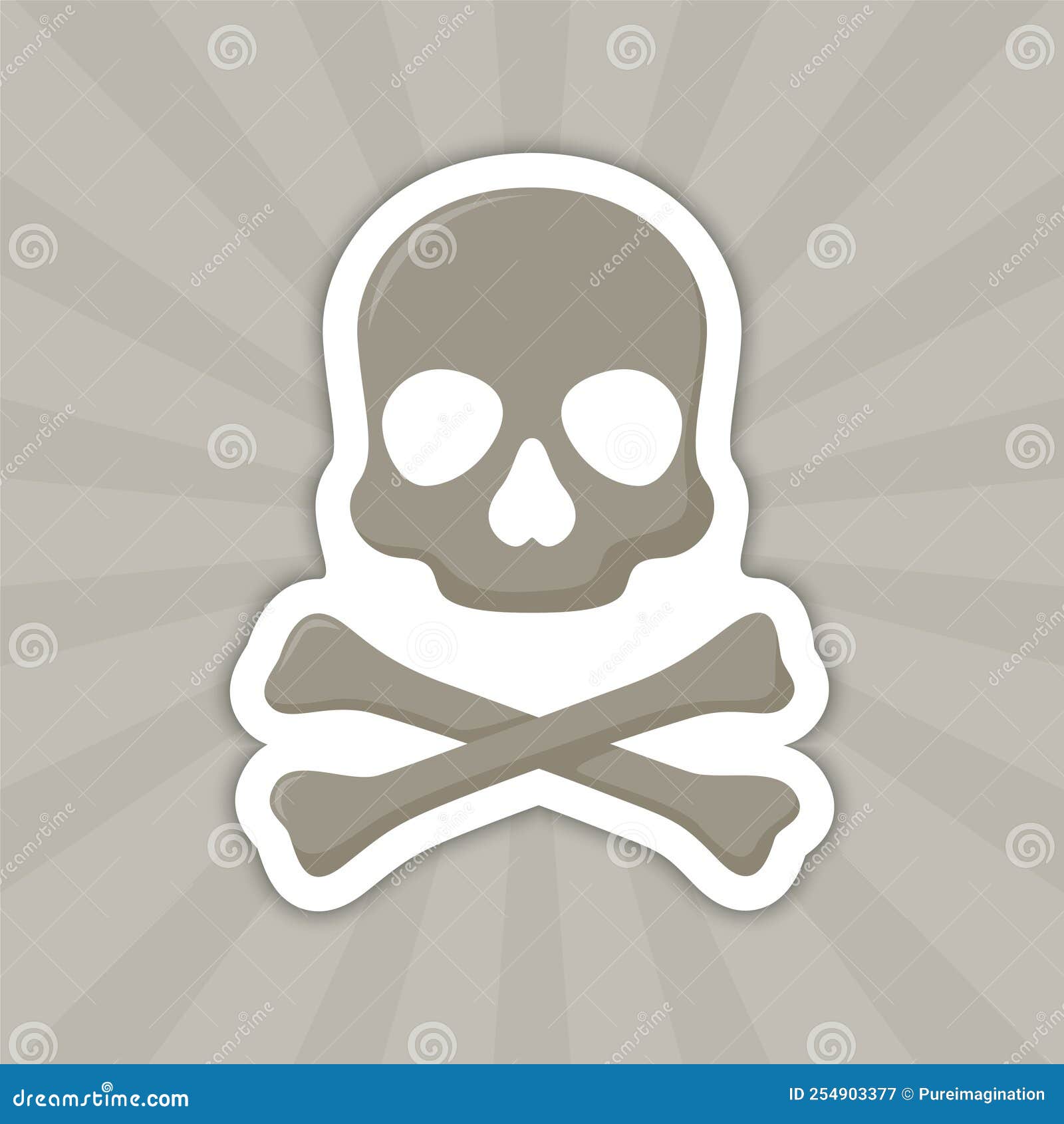 Note Sticker with Skull and Crossbones, Vector Stock Vector ...