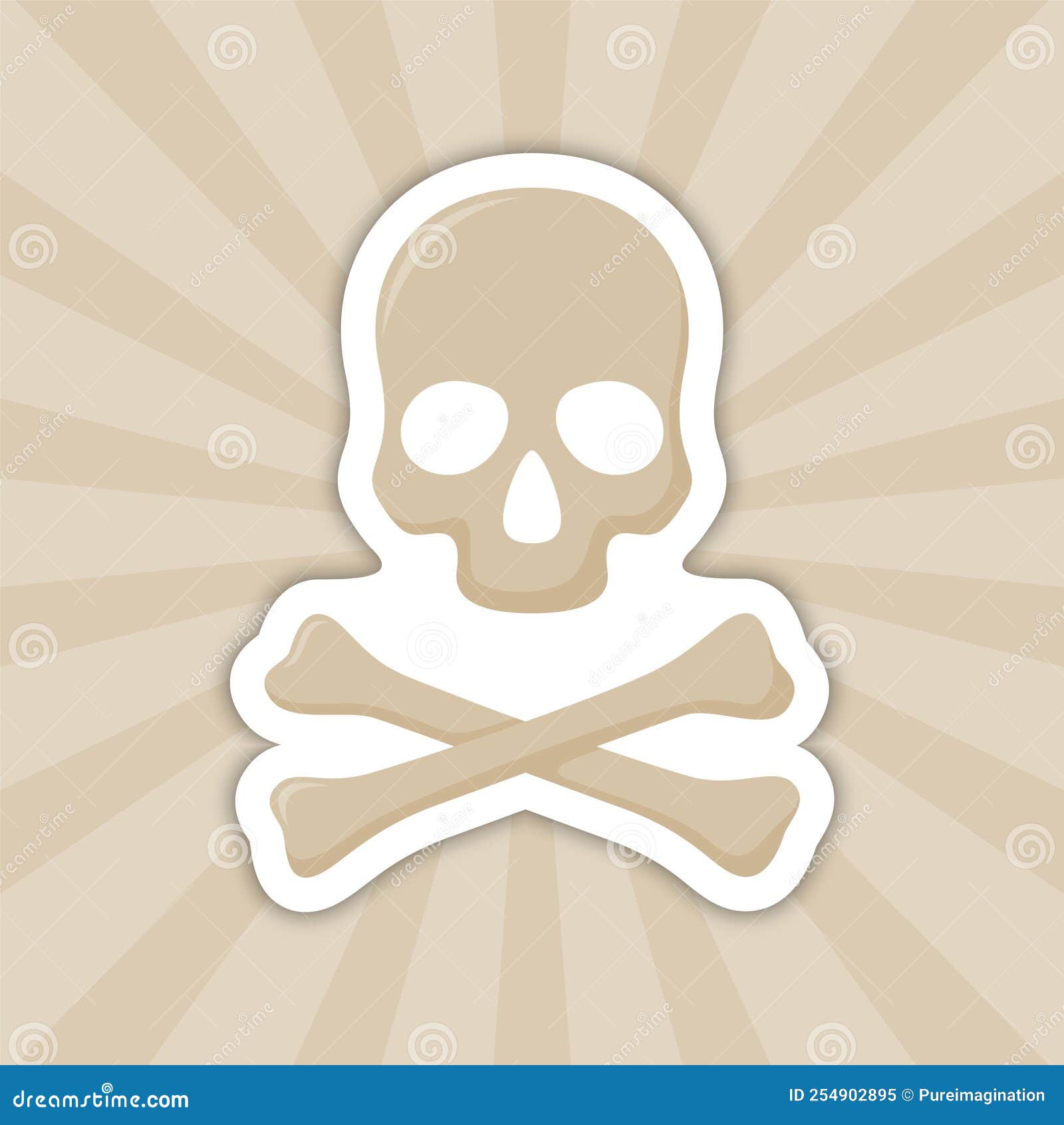 Note Sticker with Skull and Crossbones, Vector Stock Vector ...