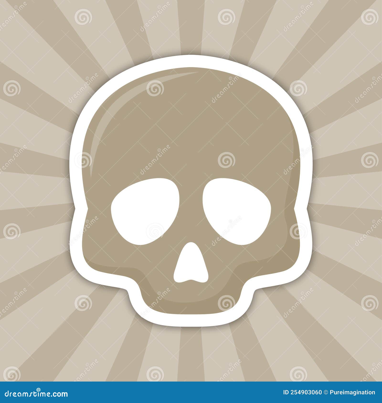 Note Sticker with Skull, Vector Stock Vector - Illustration of horror ...