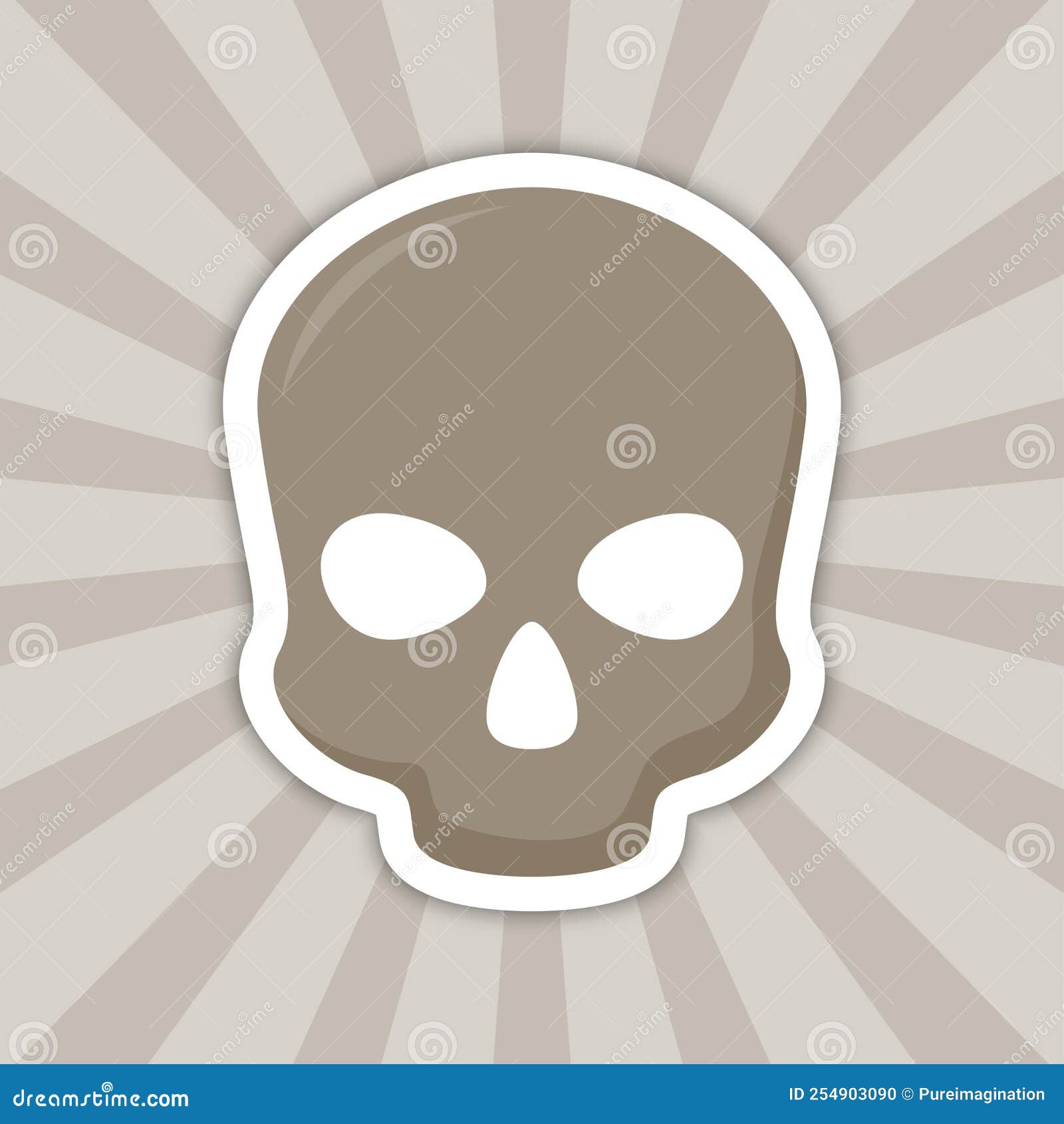 Note Sticker with Skull, Vector Stock Vector - Illustration of gothic ...