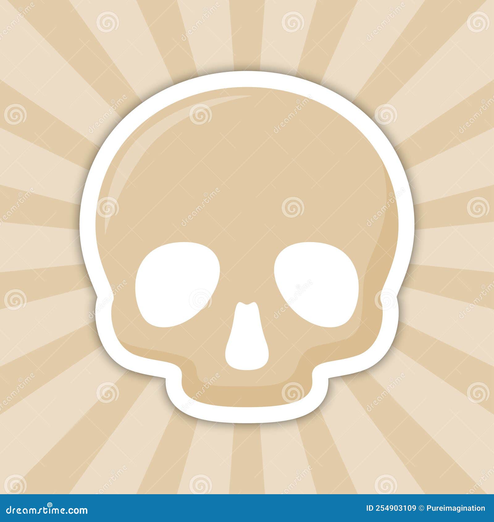 Note Sticker with Skull, Vector Stock Vector - Illustration of ...