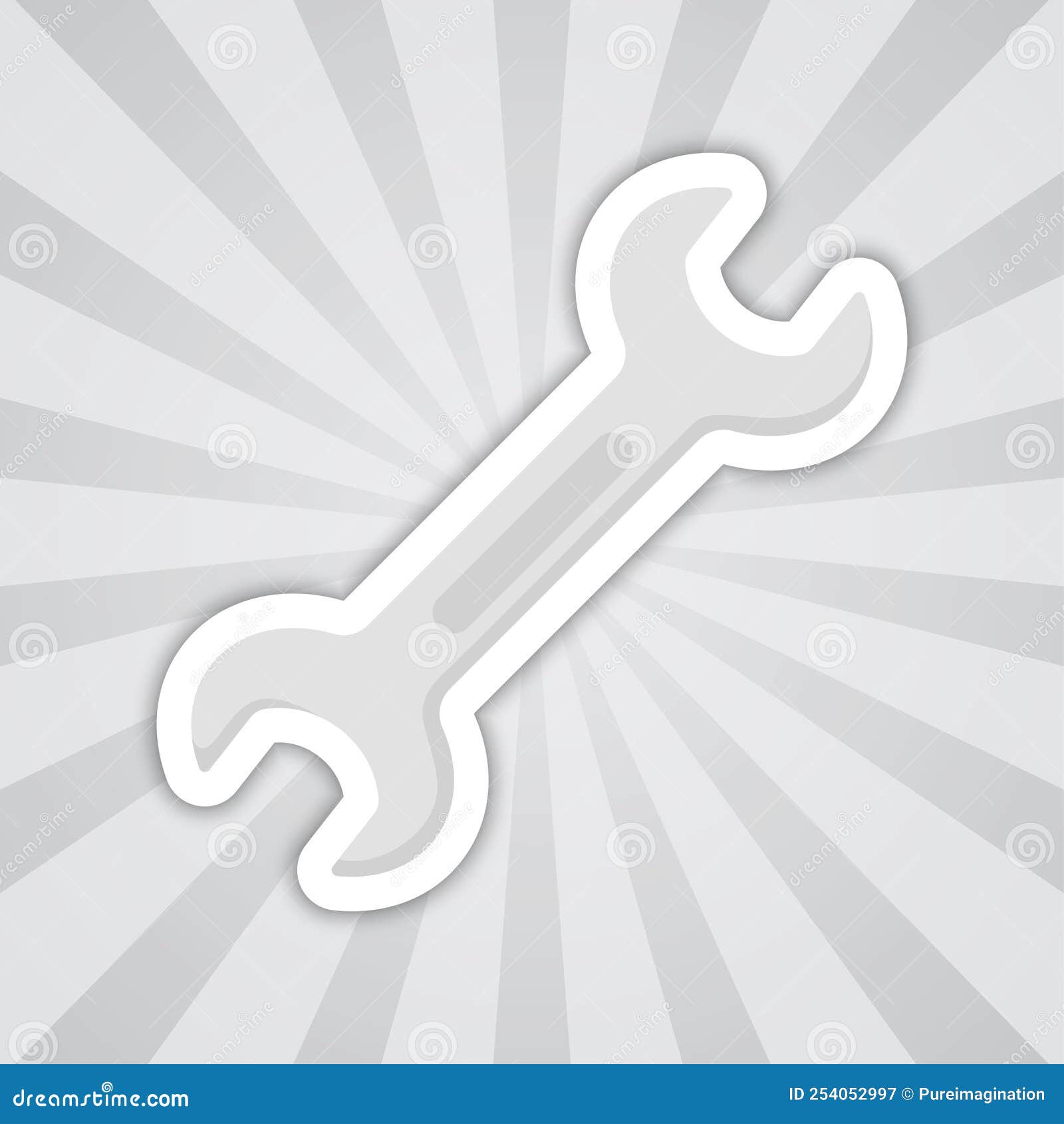 Note Sticker with Spanner, Vector Stock Vector - Illustration of ...