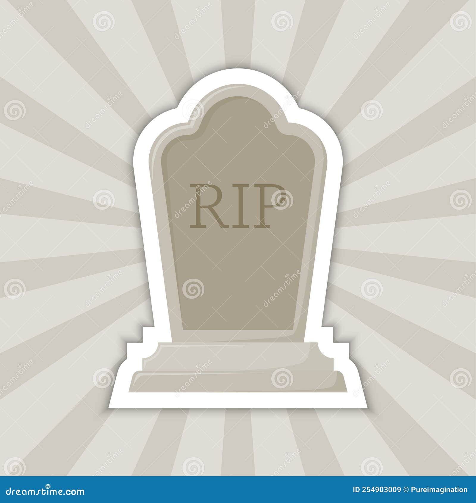 Note Sticker with Tombstone, Vector Stock Vector - Illustration of ...