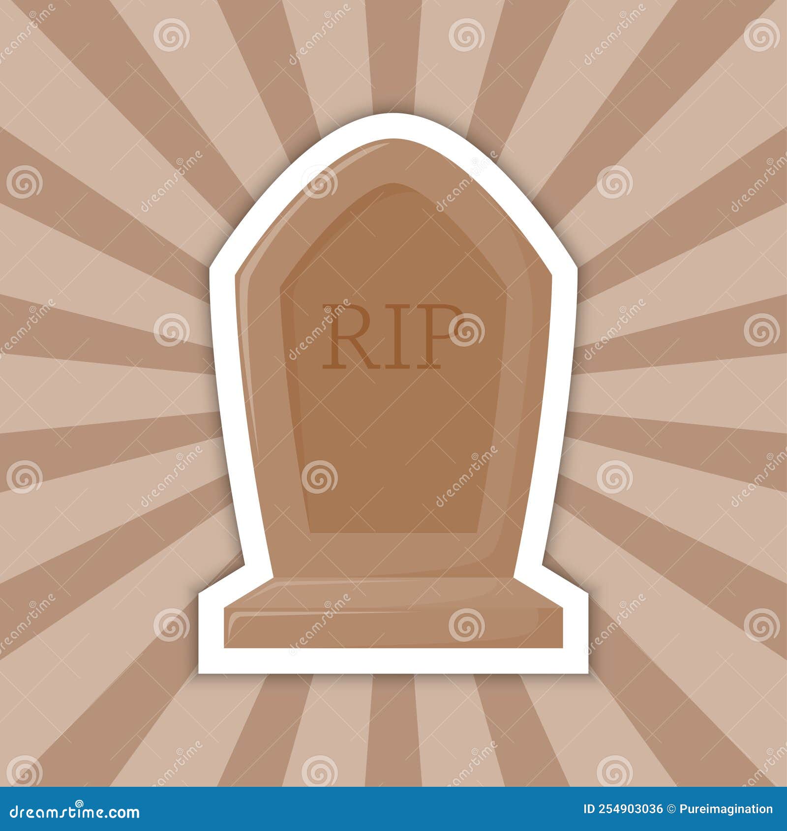 Note Sticker with Tombstone, Vector Stock Vector - Illustration of ...