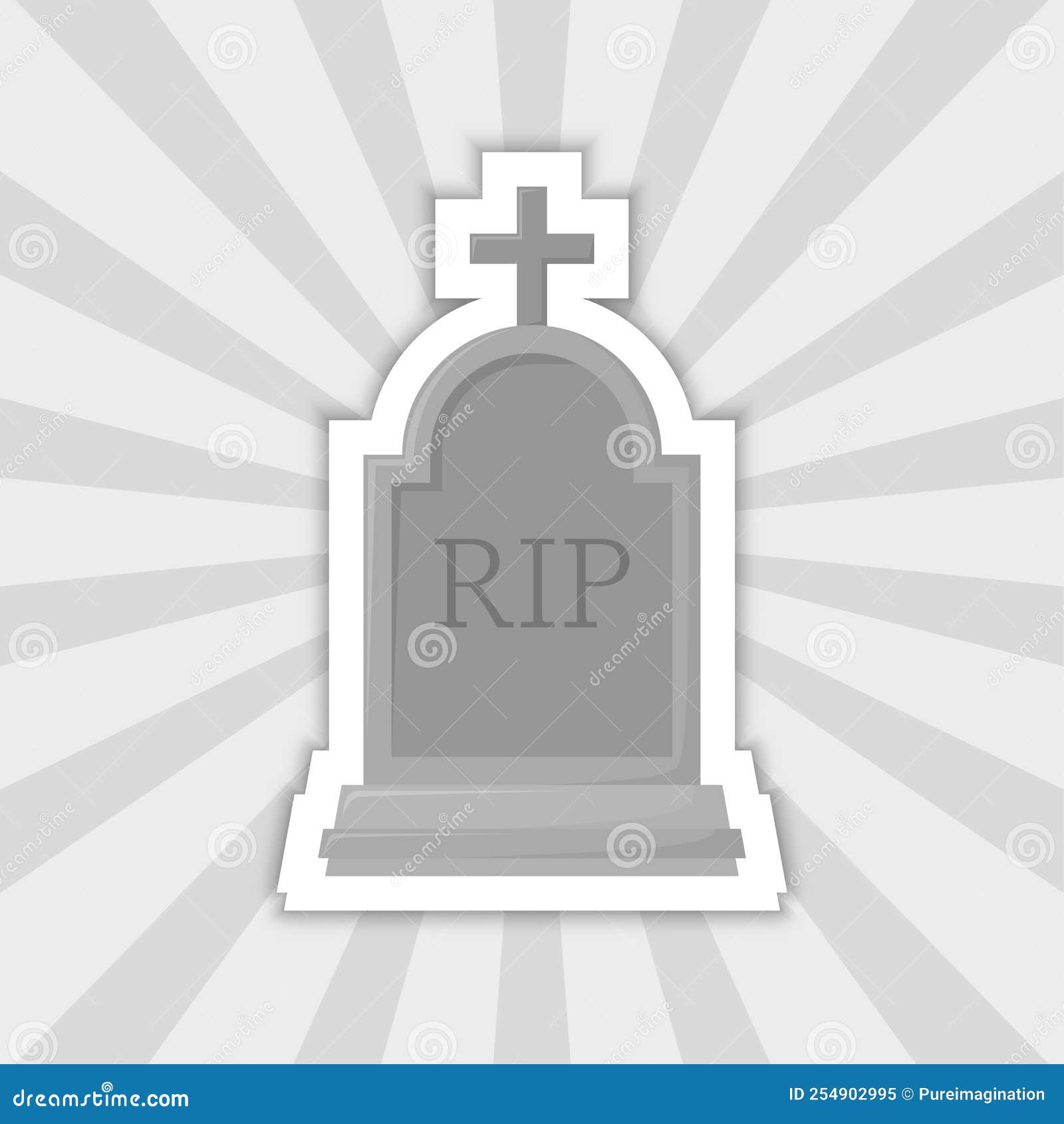 Note Sticker with Tombstone, Vector Stock Vector - Illustration of ...