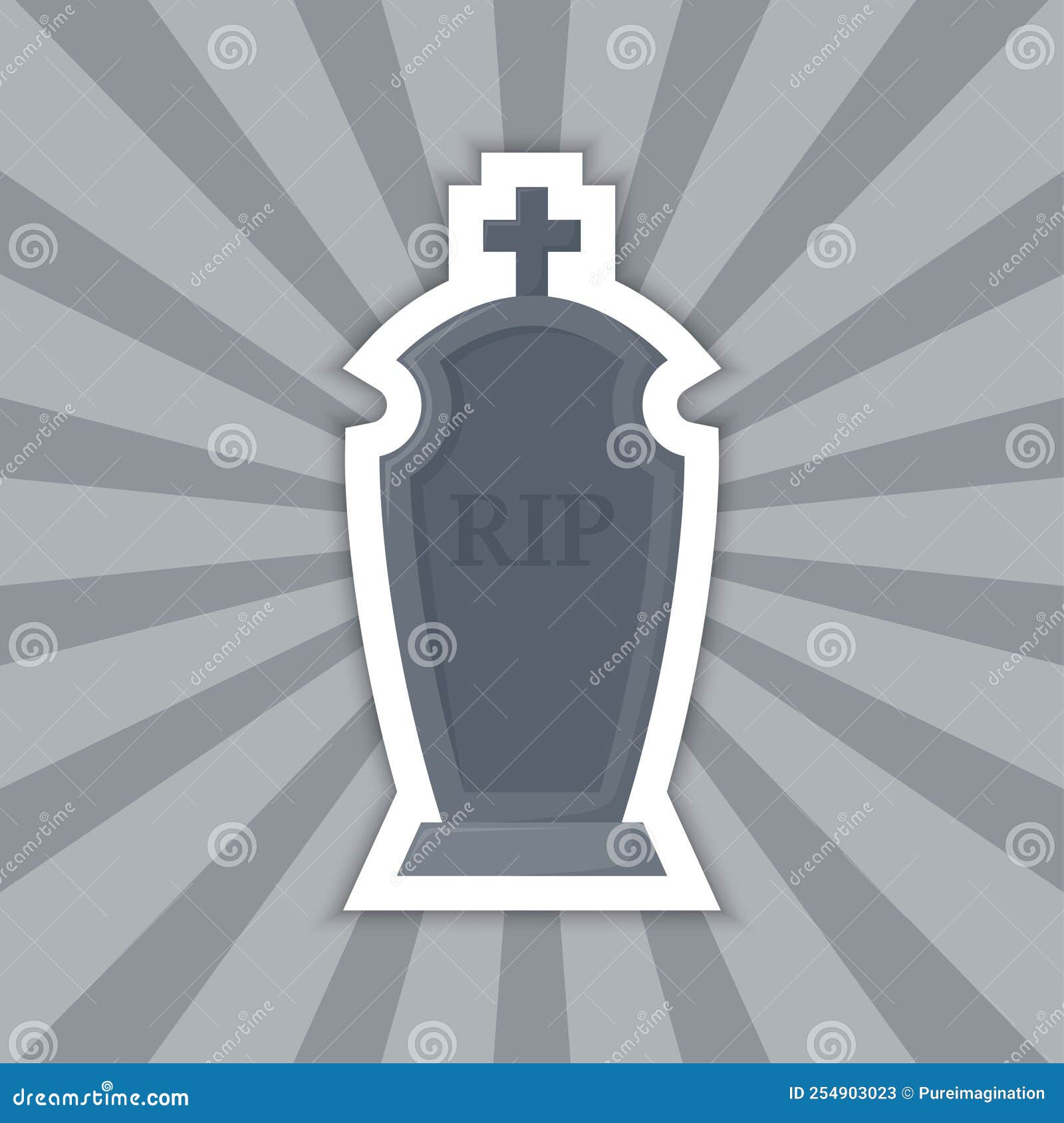 Note Sticker with Tombstone, Vector Stock Vector - Illustration of dead ...