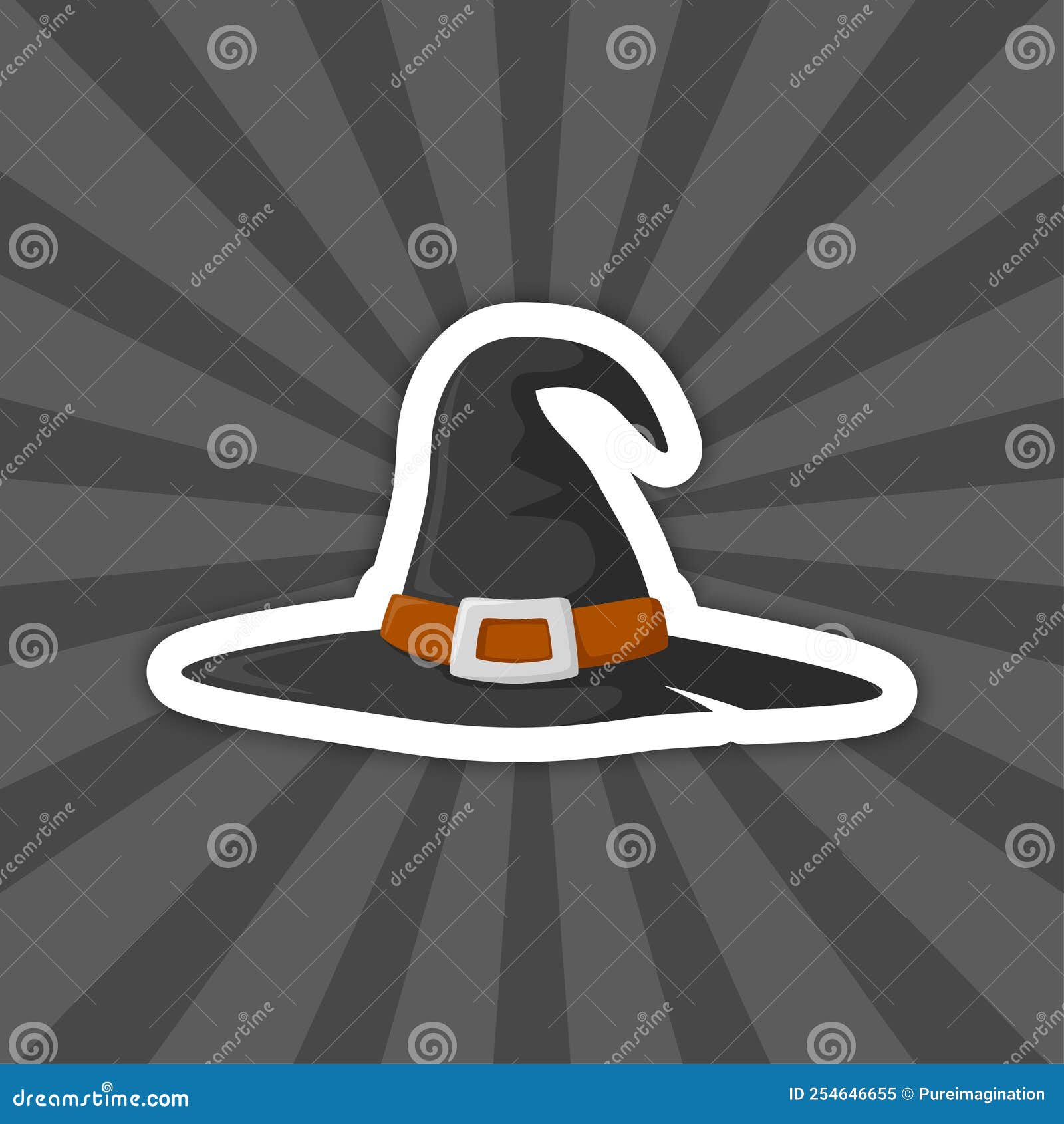 Note Sticker with Wizard Hat, Vector Stock Vector - Illustration of magician, magical: 254646655