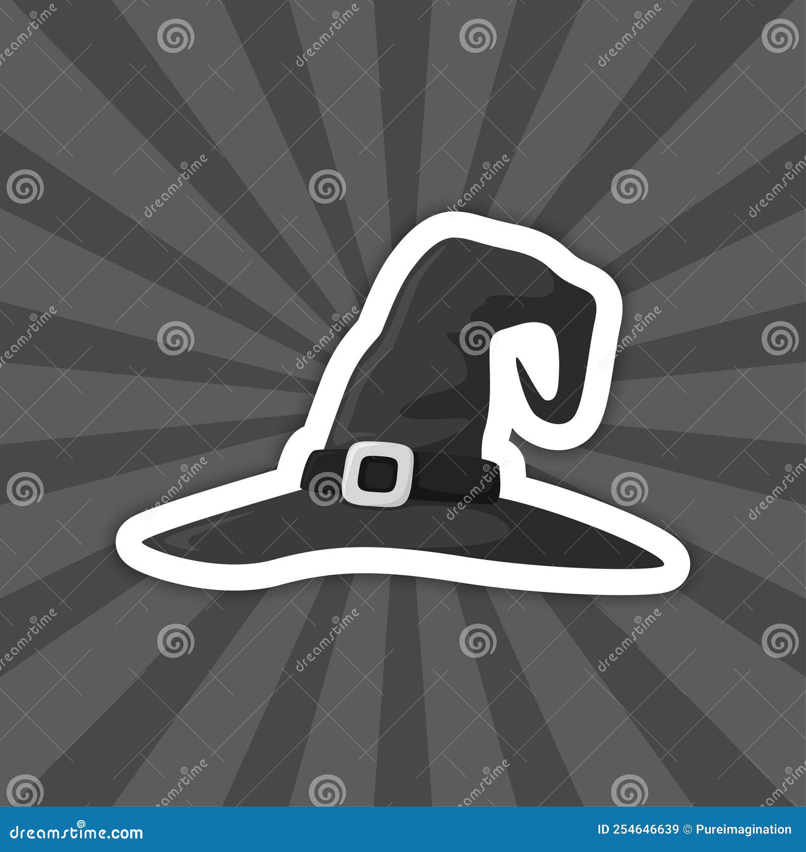 Note Sticker with Wizard Hat, Vector Stock Vector - Illustration of ...