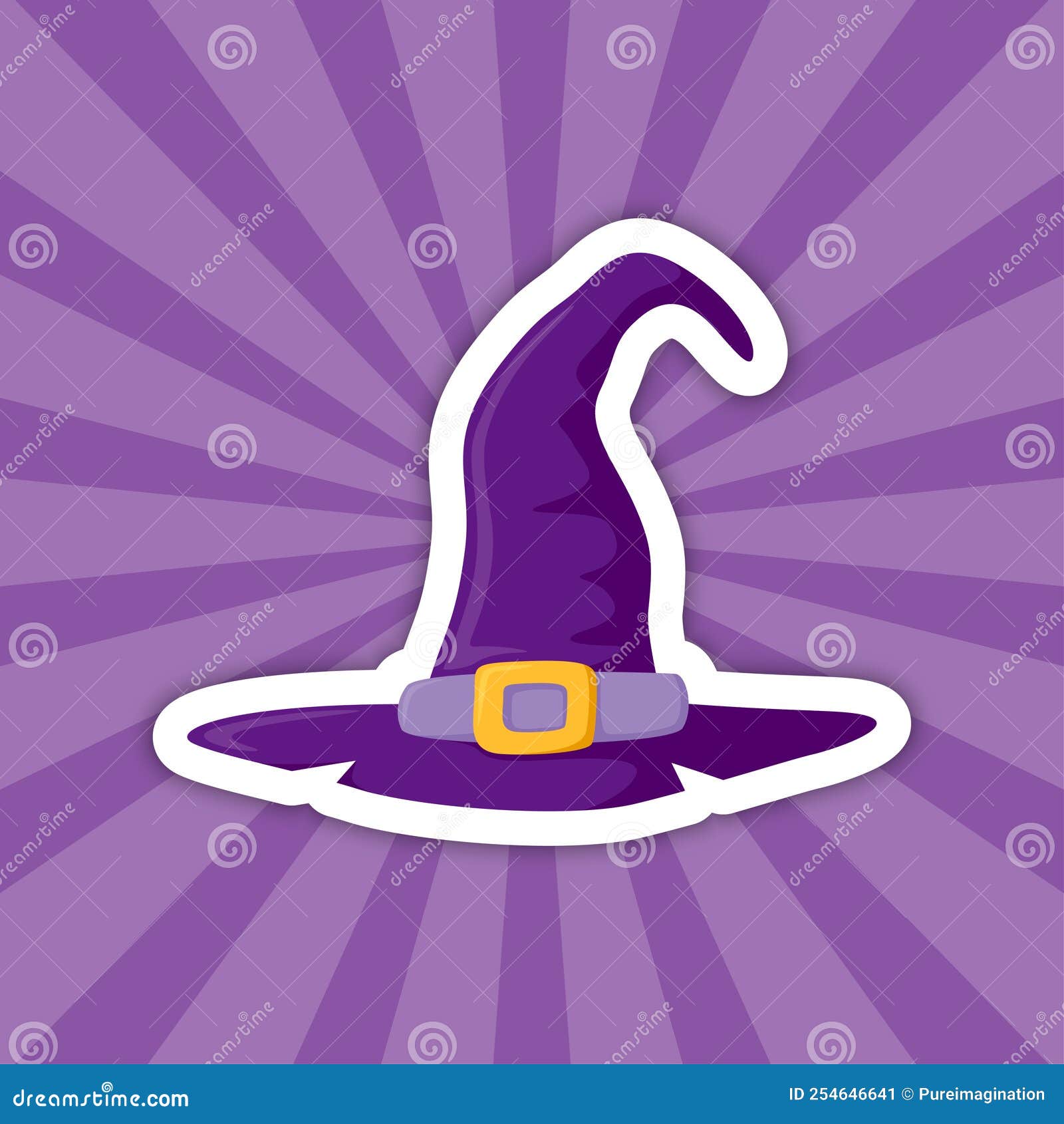 Note Sticker with Wizard Hat, Vector Stock Vector - Illustration of ...