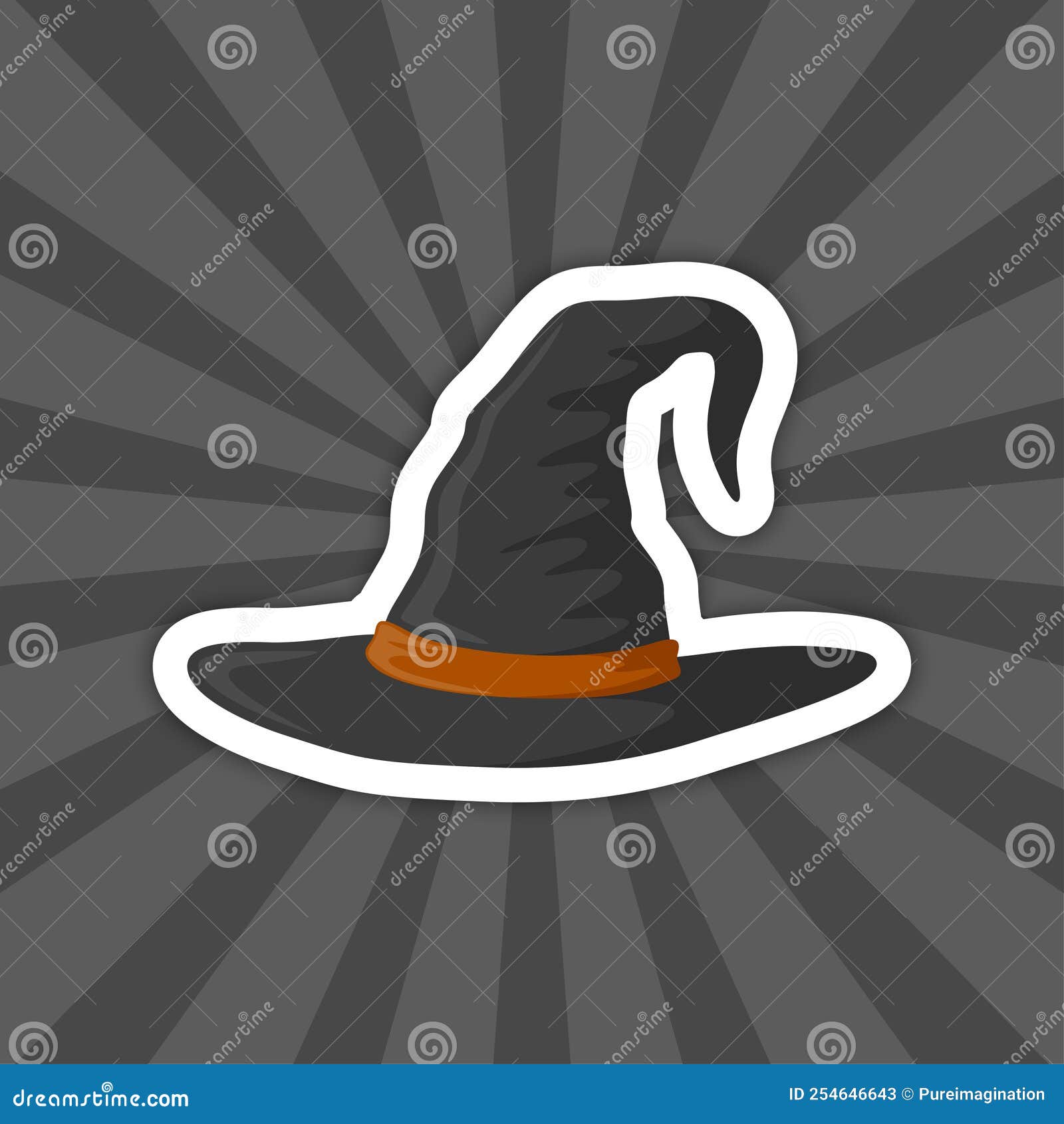 Note Sticker with Wizard Hat, Vector Stock Vector - Illustration of element, clipart: 254646643