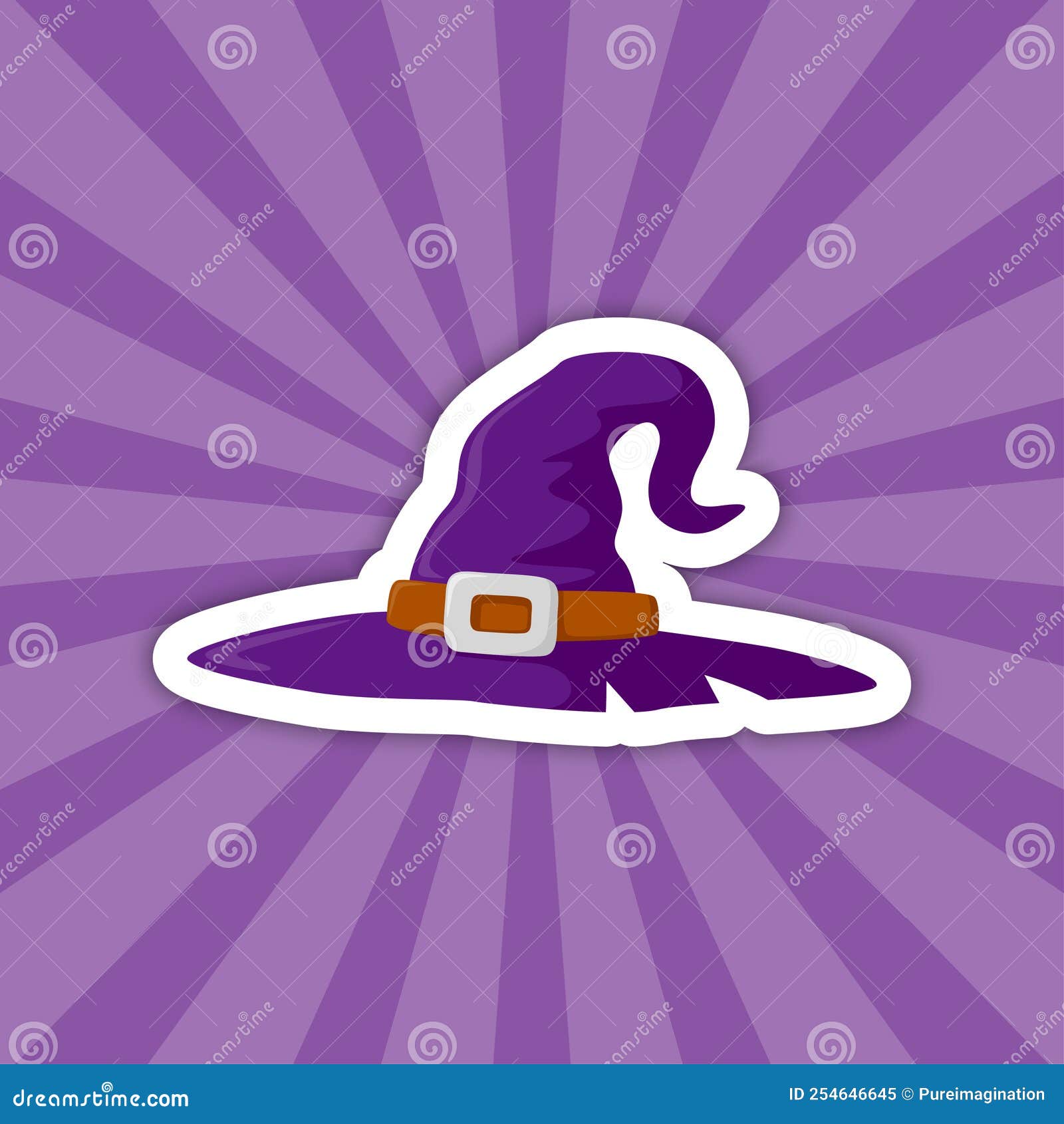 Note Sticker with Wizard Hat, Vector Stock Vector - Illustration of ...