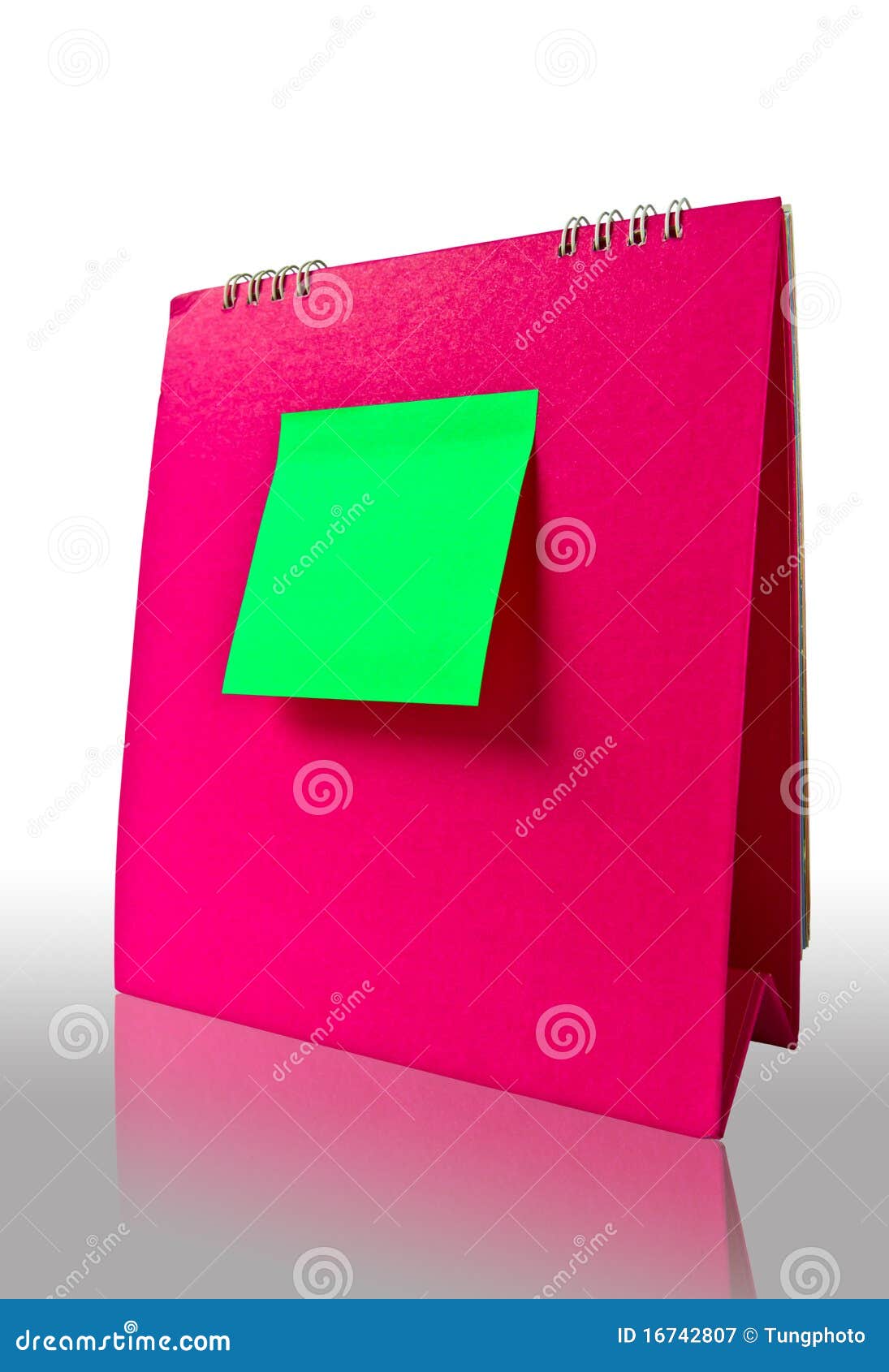 Note Sur Le Calendrier Rose Image stock - Image du page, datte: 16742807