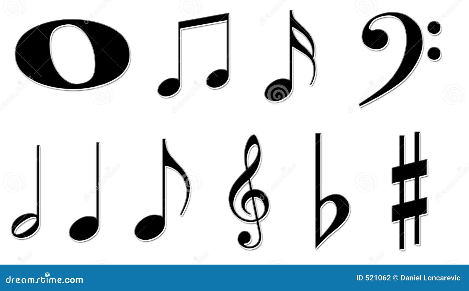 Note Symbols Cartoon Vector | CartoonDealer.com #8641801