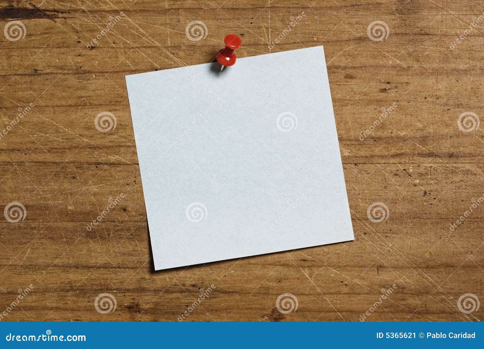 Note with Tack. stock image. Image of fasten, board, sticky - 5365621