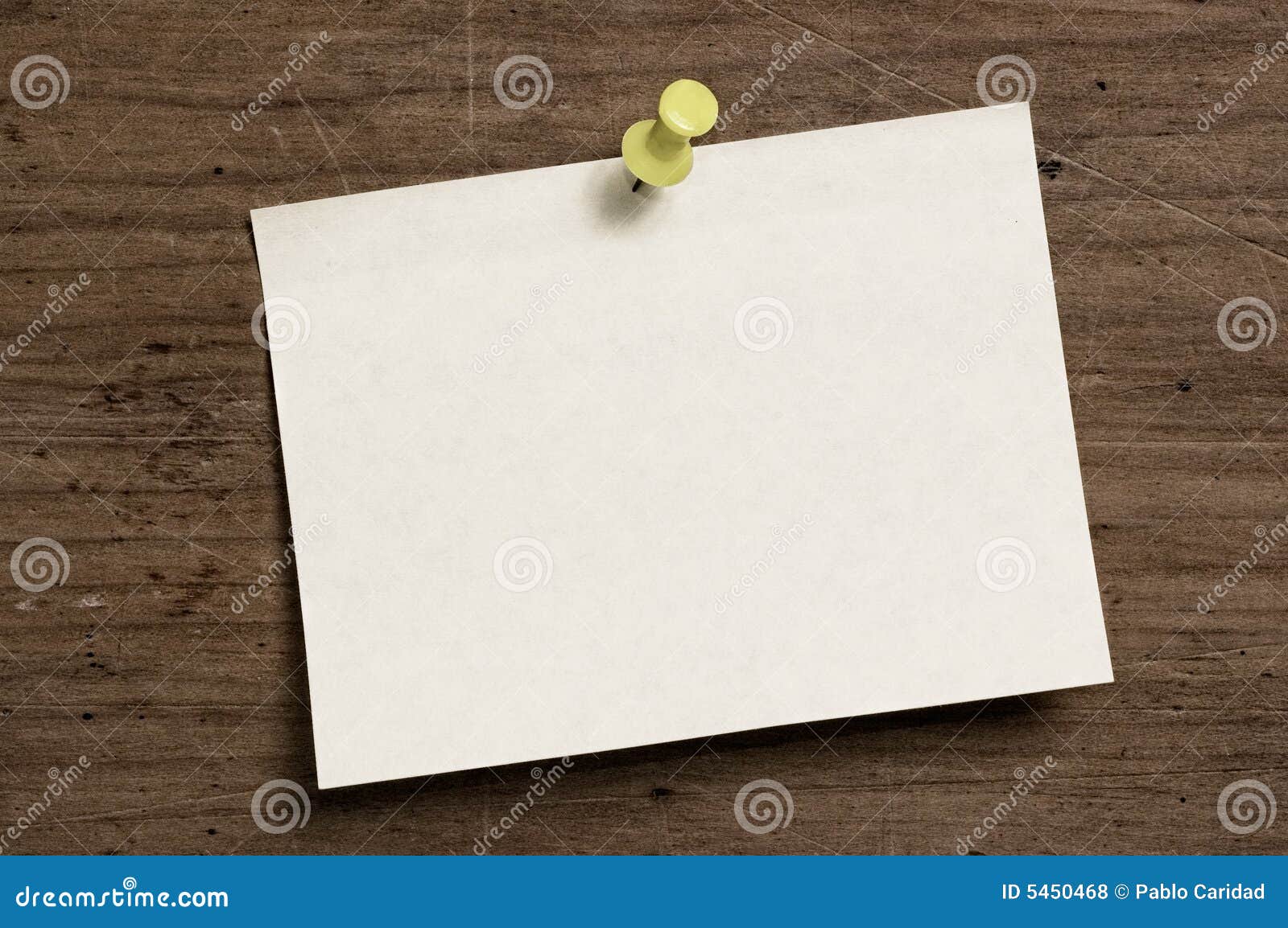 Note with Tack. stock photo. Image of antique, blank, note - 5450468