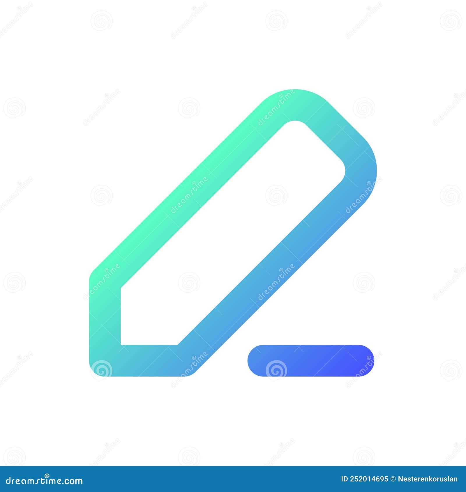 Note Taking Pixel Perfect Gradient Linear Ui Icon Stock Vector - Illustration of work, outline ...