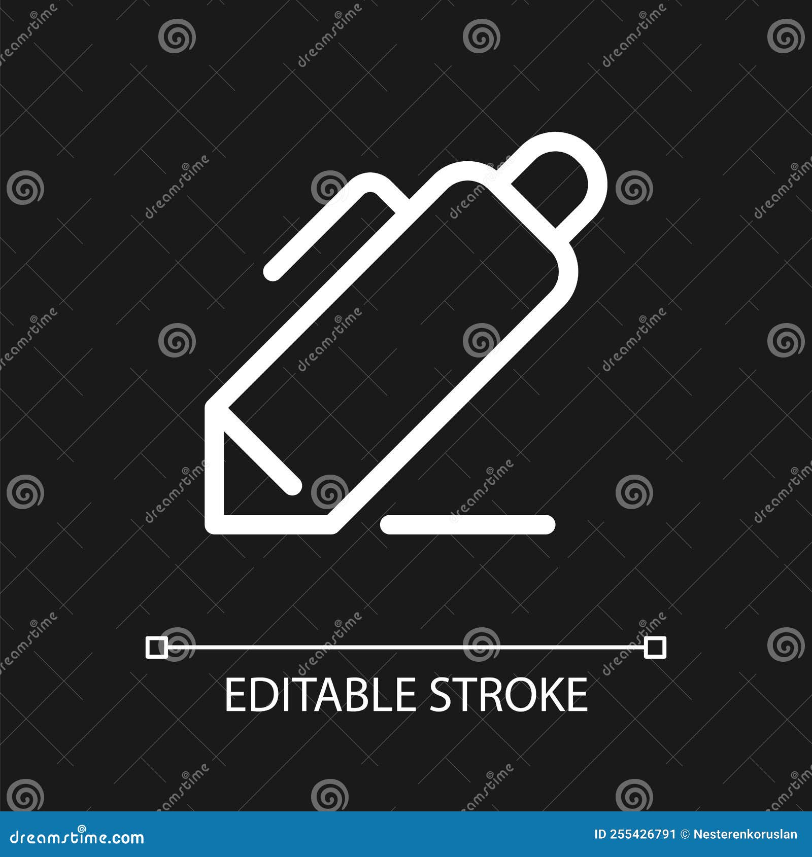 Note-taking Pixel Perfect White Linear Ui Icon for Dark Theme Stock ...