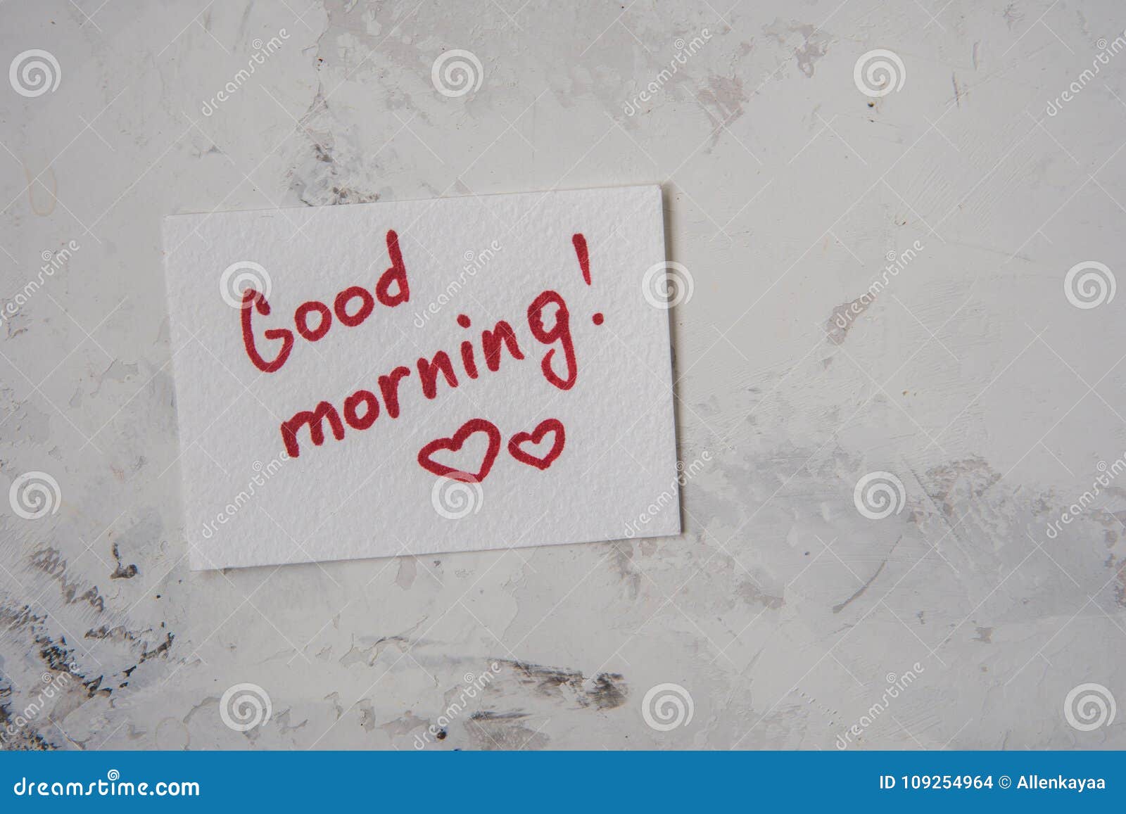 Note with Text Good Morning on a White Background Stock Photo - Image ...