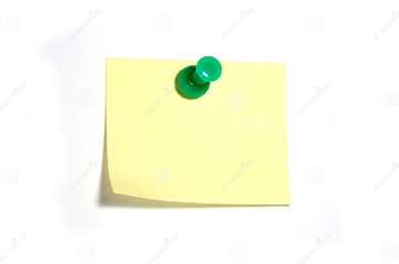 Note with thumbtack stock image. Image of blank, hanging - 1761455