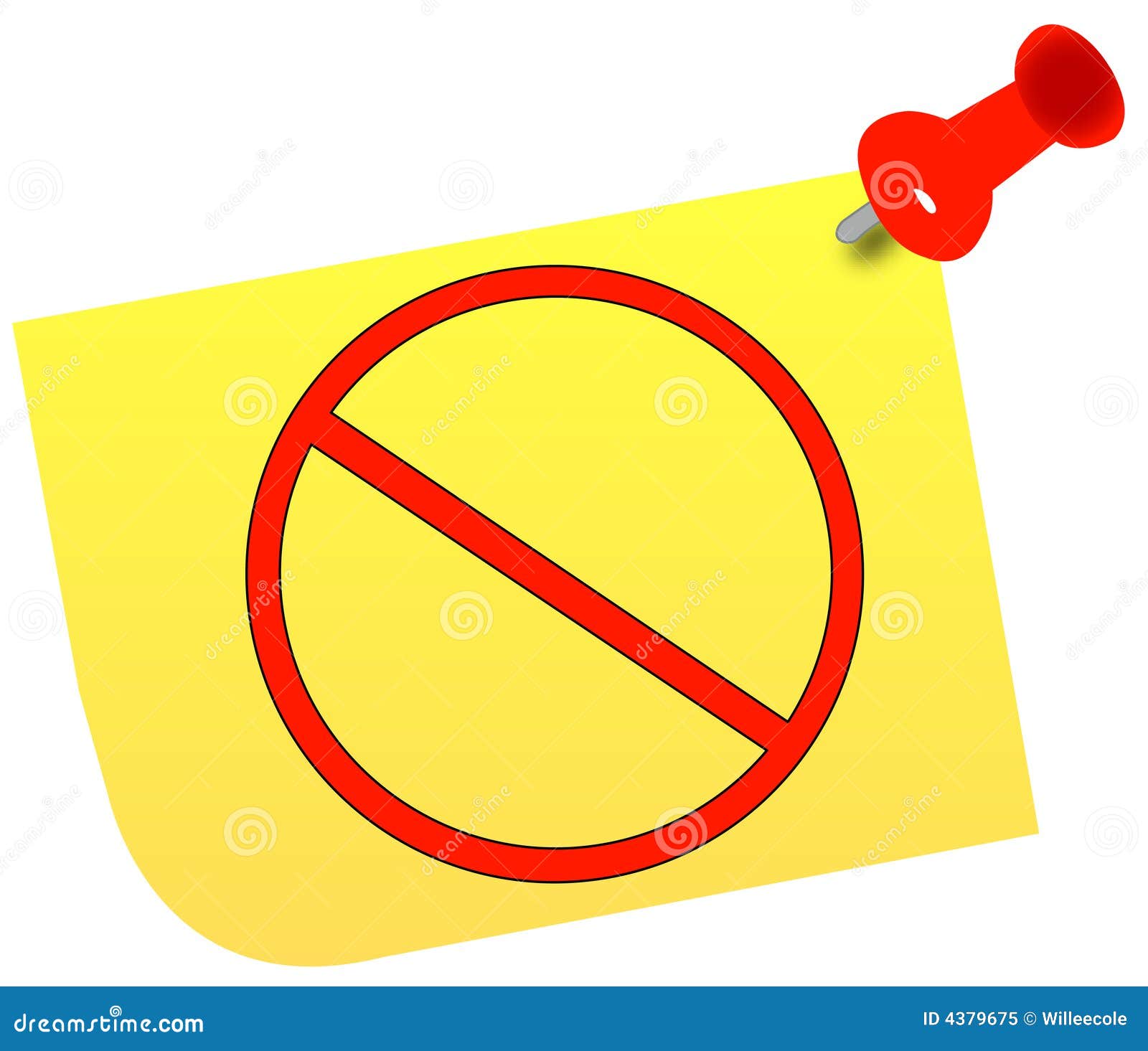 Warning Note Vector Illustration | CartoonDealer.com #18608882