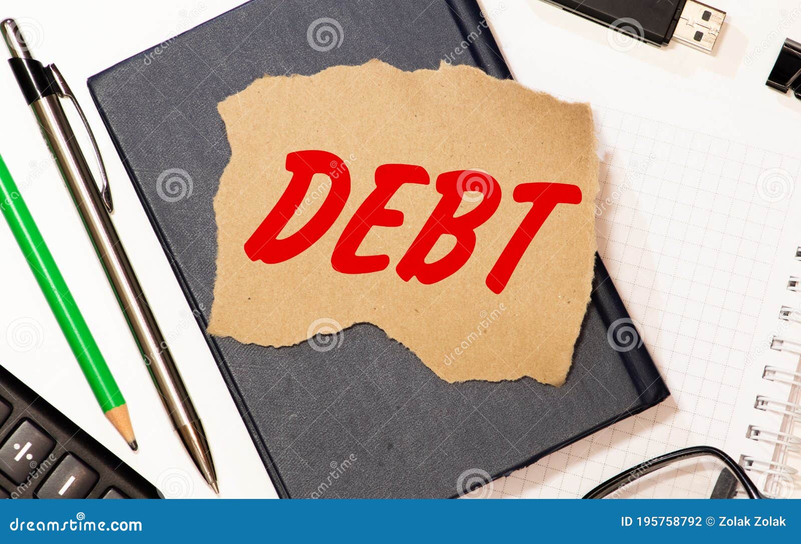 Note with Words Debt Relief on a Table Stock Photo - Image of borrow ...
