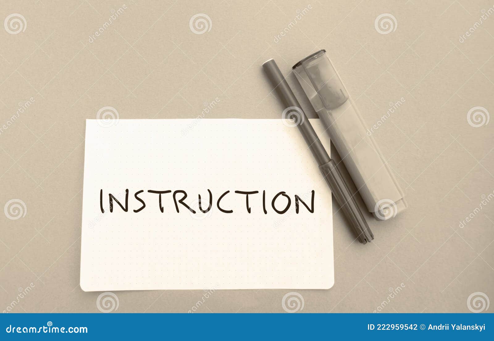 Note with the Words Instruction and Markers. Rules and Guidelines. a ...