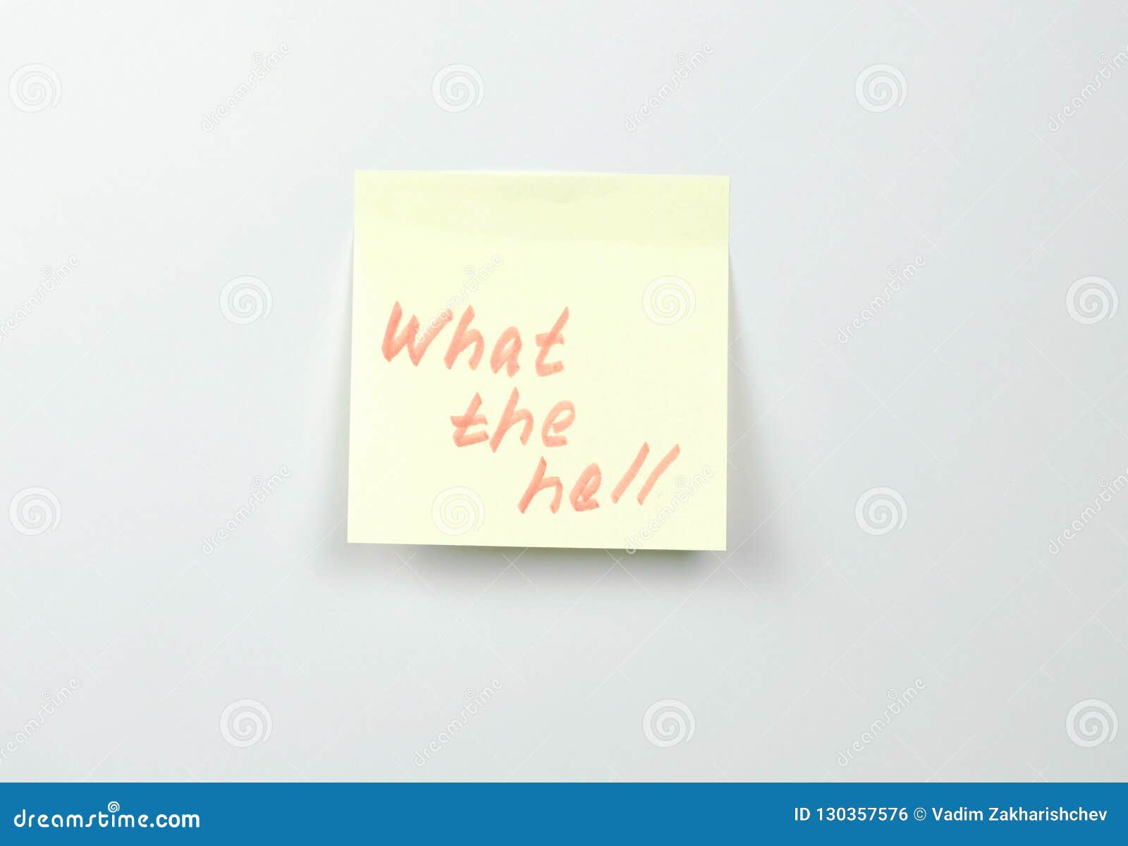 Note on Yellow Sticker Paper Sheets with Motivation Words What the Hell ...