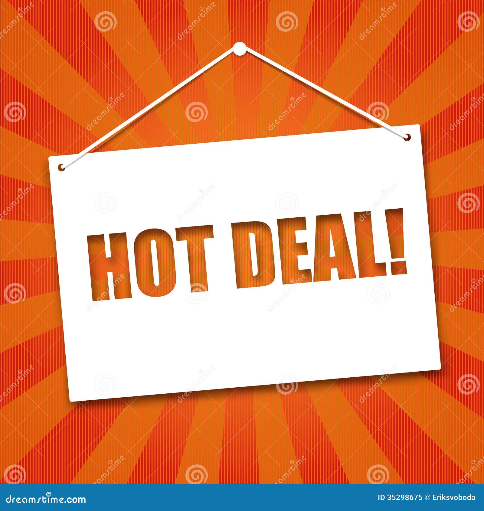 Noteboard with the Words Hot Deal Stock Vector - Illustration of ...
